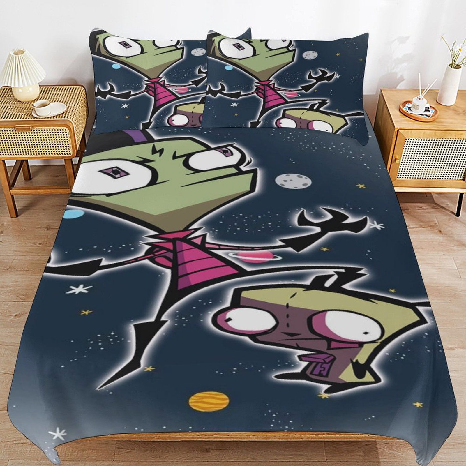 Invader Zim Duvet Cover 3 Piece Bedding Set,Teen Comforter Cover Set ...