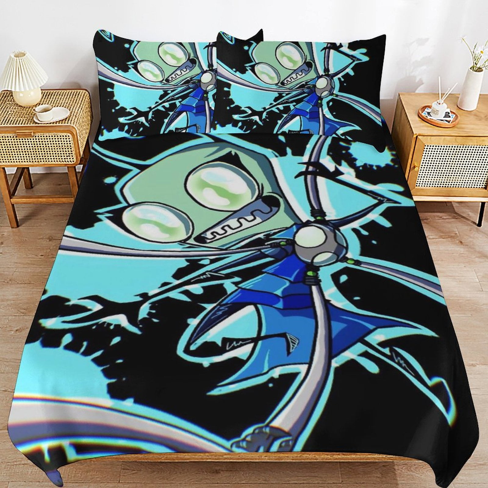 Invader Zim Duvet Cover 3 Piece Bedding Set,Teen Comforter Cover Set ...
