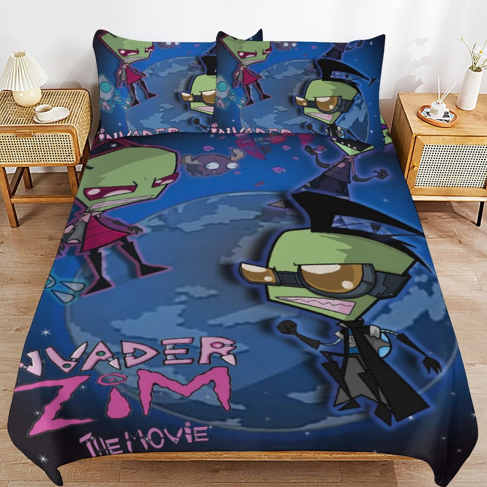 Invader Zim Duvet Cover 3 Piece Bedding Set,Teen Comforter Cover Set ...
