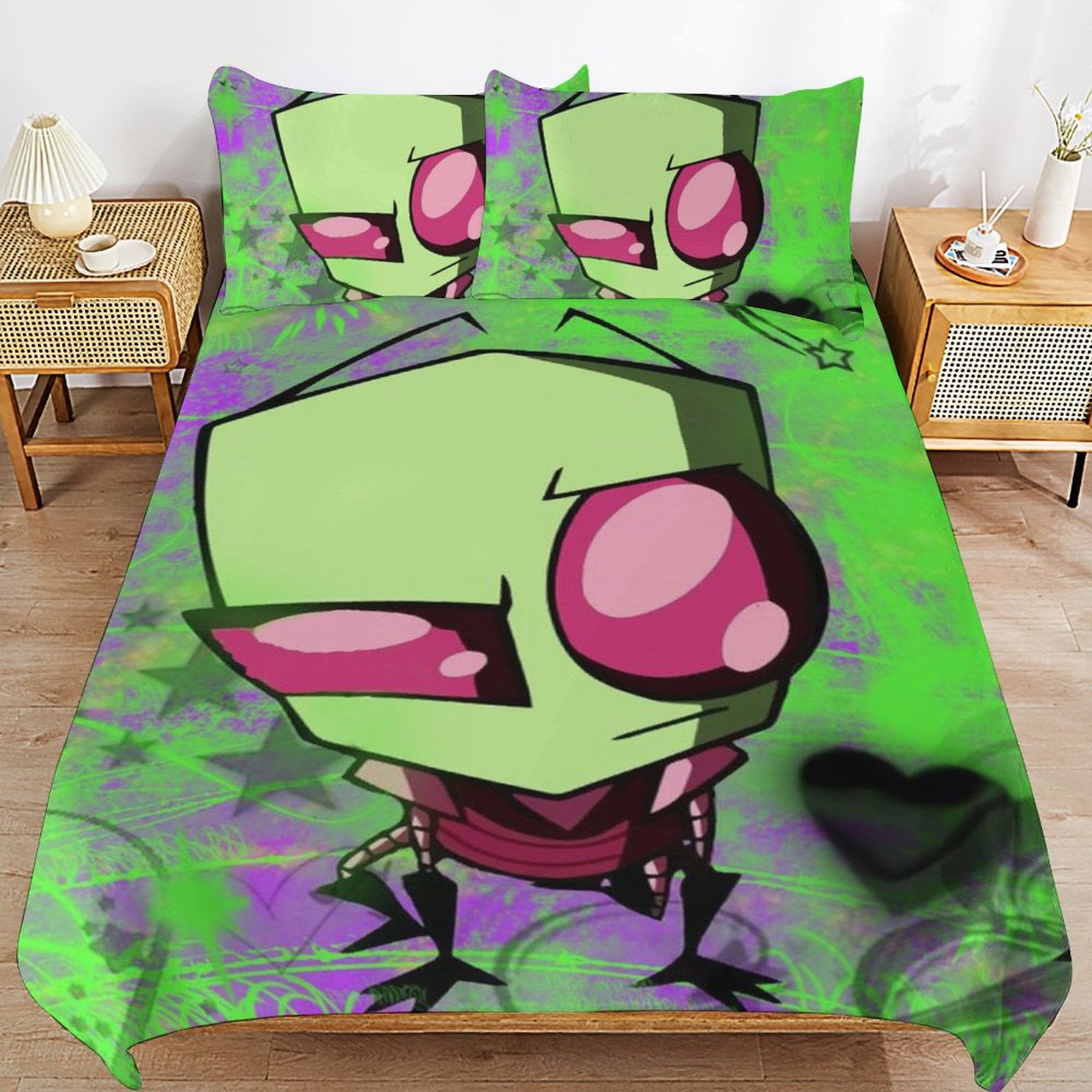 Invader Zim Duvet Cover 3 Piece Bedding Set,Teen Comforter Cover Set ...