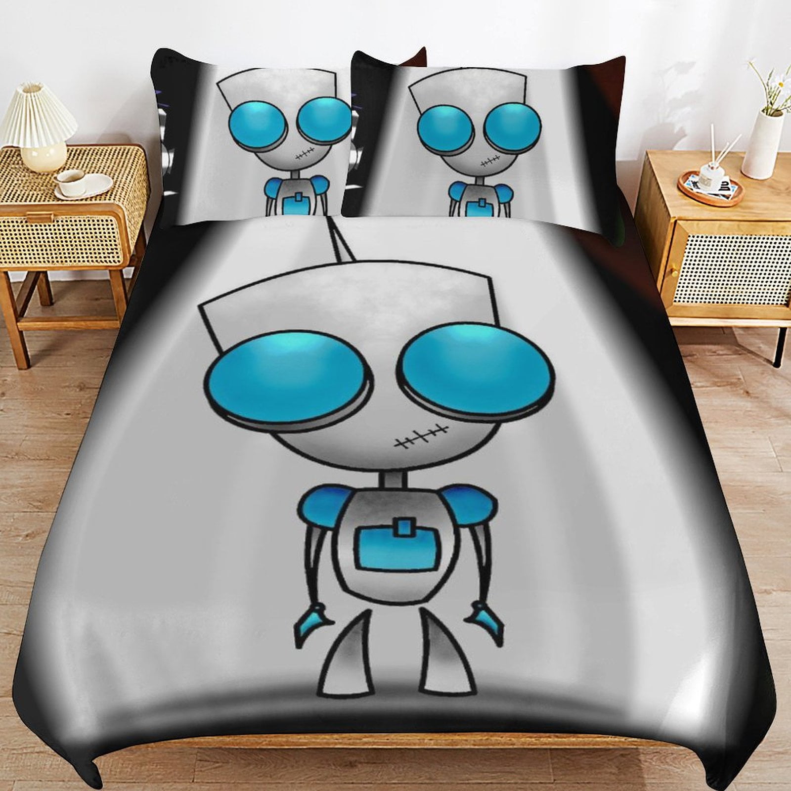 Invader Zim Duvet Cover 3 Piece Bedding Set,Teen Comforter Cover Set ...
