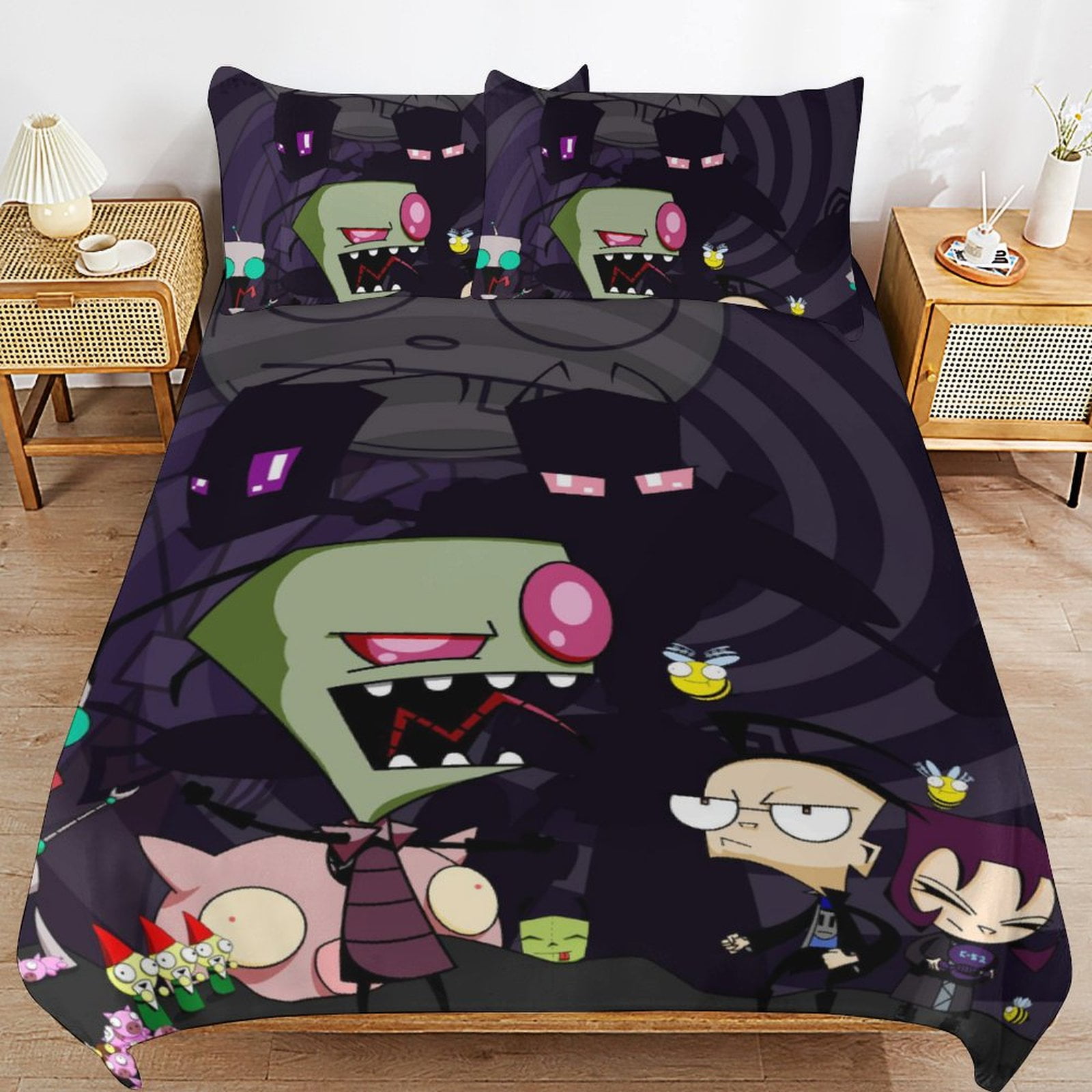 Invader Zim Duvet Cover 3 Piece Bedding Set,Teen Comforter Cover Set ...