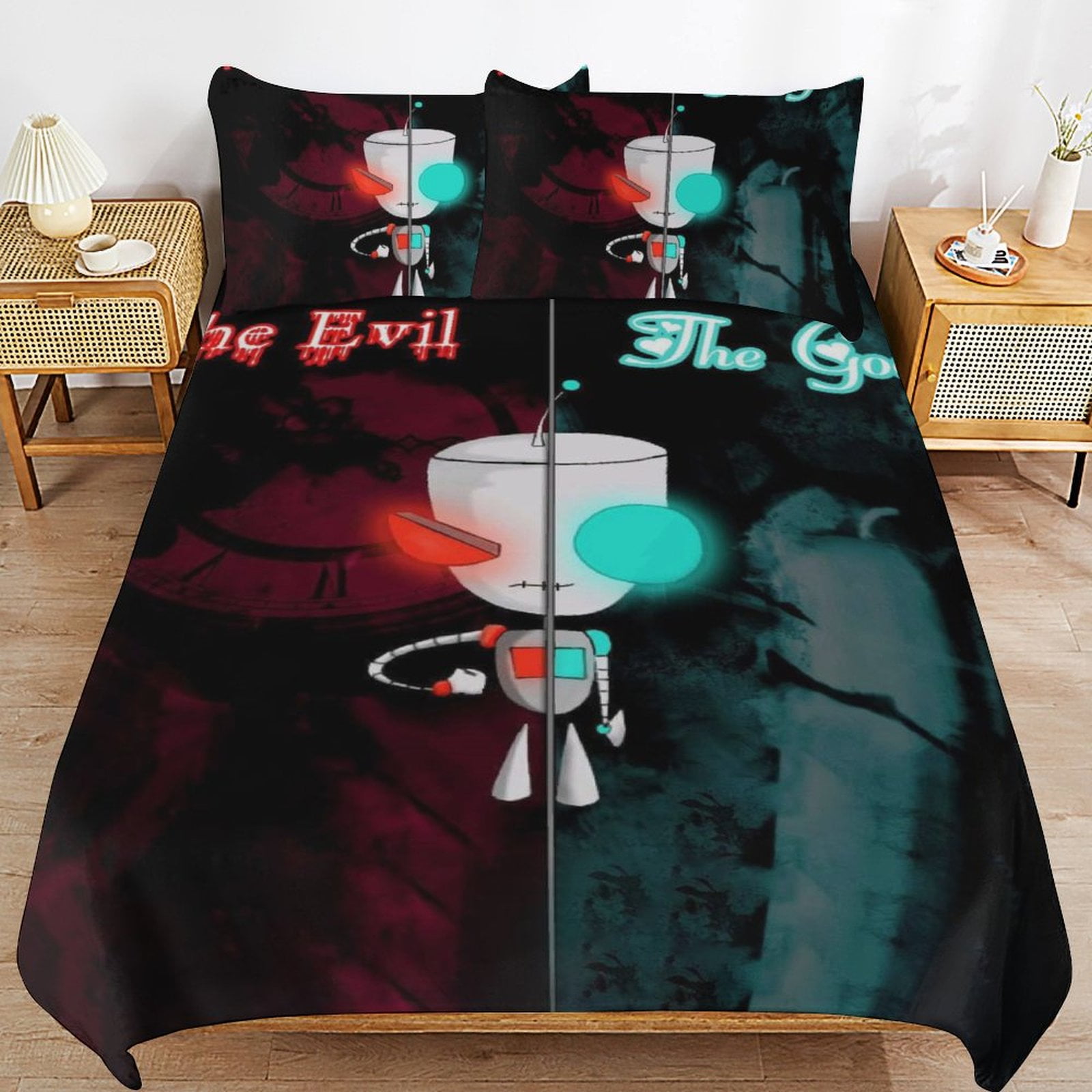 Invader Zim Duvet Cover 3 Piece Bedding Set,Teen Comforter Cover Set ...