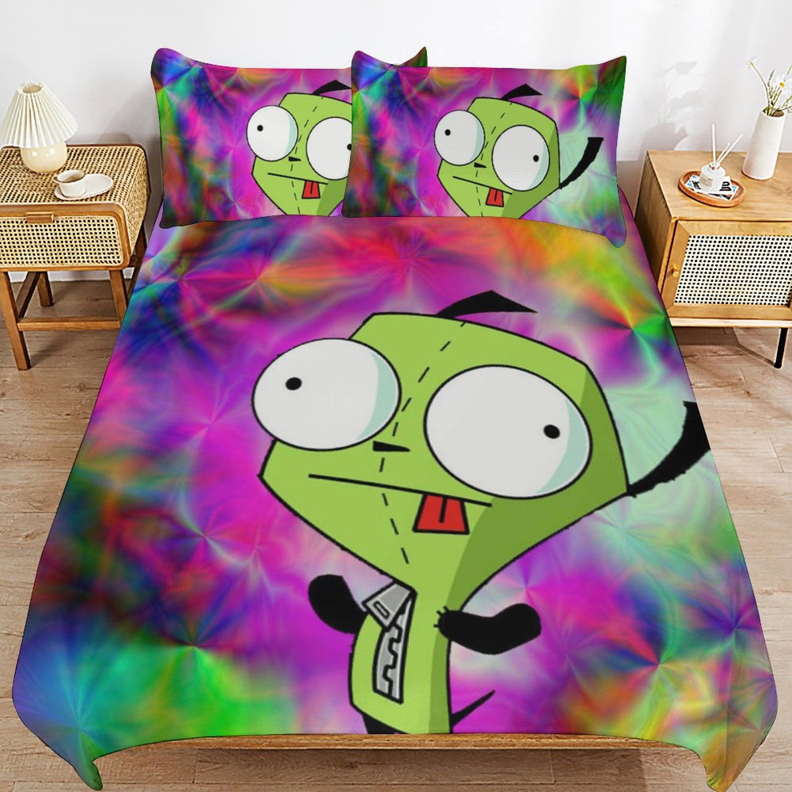 Invader Zim Duvet Cover 3 Piece Bedding Set,Teen Comforter Cover Set ...