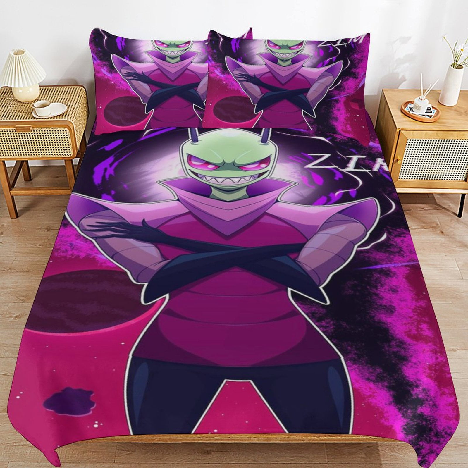 Invader Zim Duvet Cover 3 Piece Bedding Set,Teen Comforter Cover Set ...