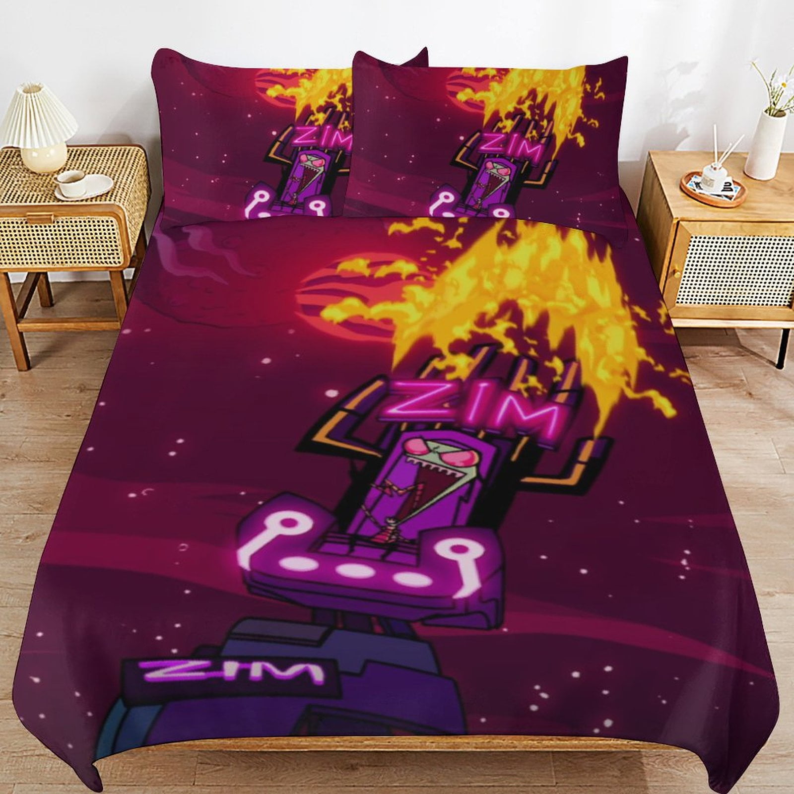 Invader Zim Duvet Cover 3 Piece Bedding Set,Teen Comforter Cover Set ...