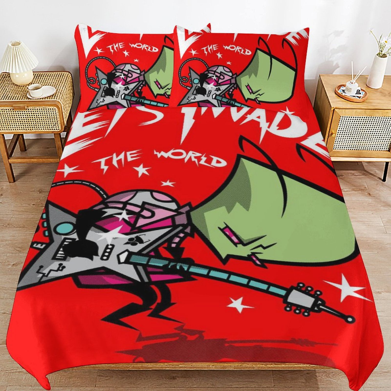 Invader Zim Duvet Cover 3 Piece Bedding Set,Teen Comforter Cover Set ...