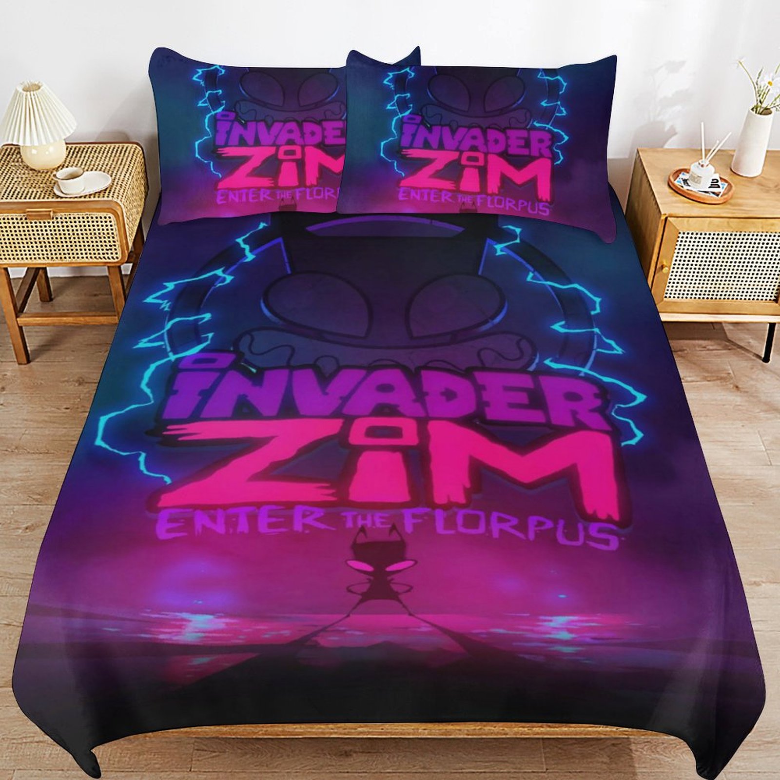 Invader Zim Duvet Cover 3 Piece Bedding Set,Teen Comforter Cover Set ...