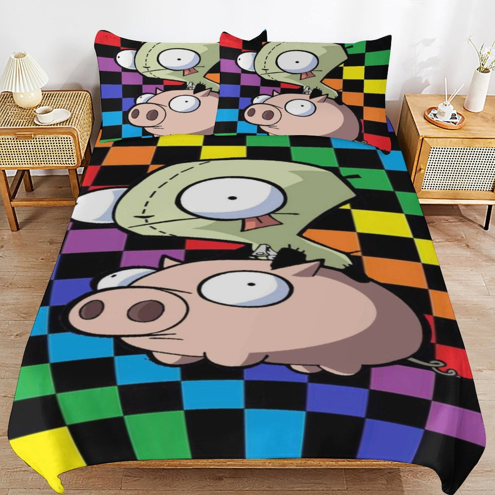 Invader Zim Duvet Cover 3 Piece Bedding Set,Teen Comforter Cover Set ...