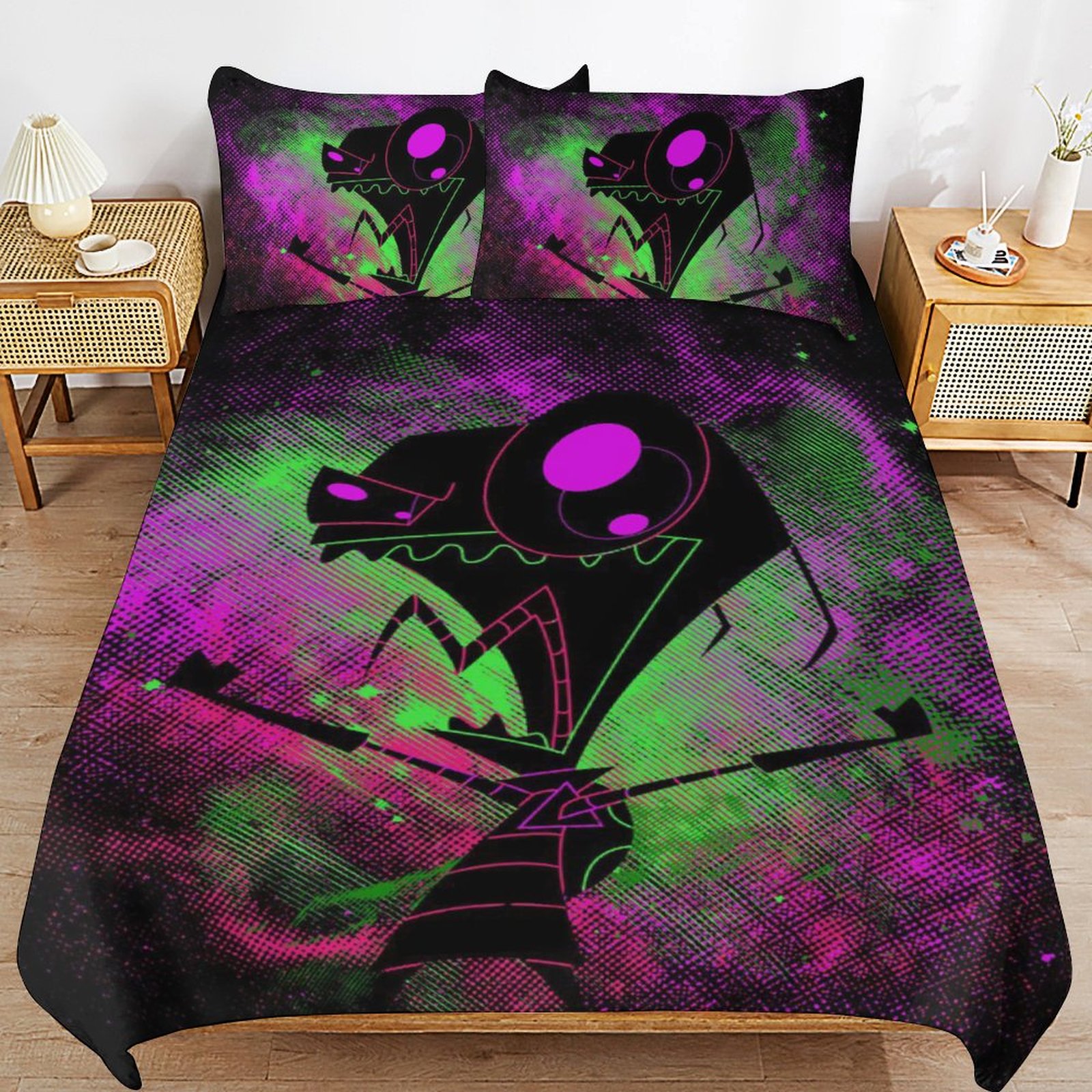 Invader Zim Duvet Cover 3 Piece Bedding Set,Teen Comforter Cover Set ...