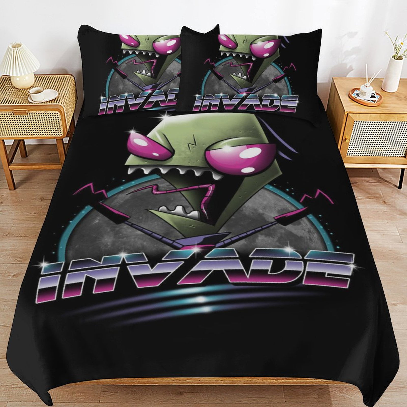 Invader Zim Duvet Cover 3 Piece Bedding Set,Teen Comforter Cover Set ...