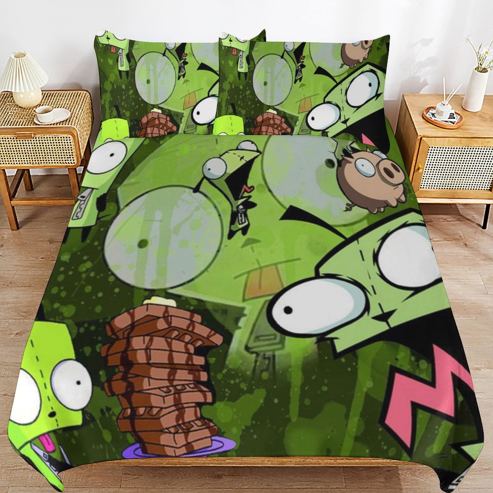 Invader Zim Duvet Cover 3 Piece Bedding Set,Teen Comforter Cover Set ...