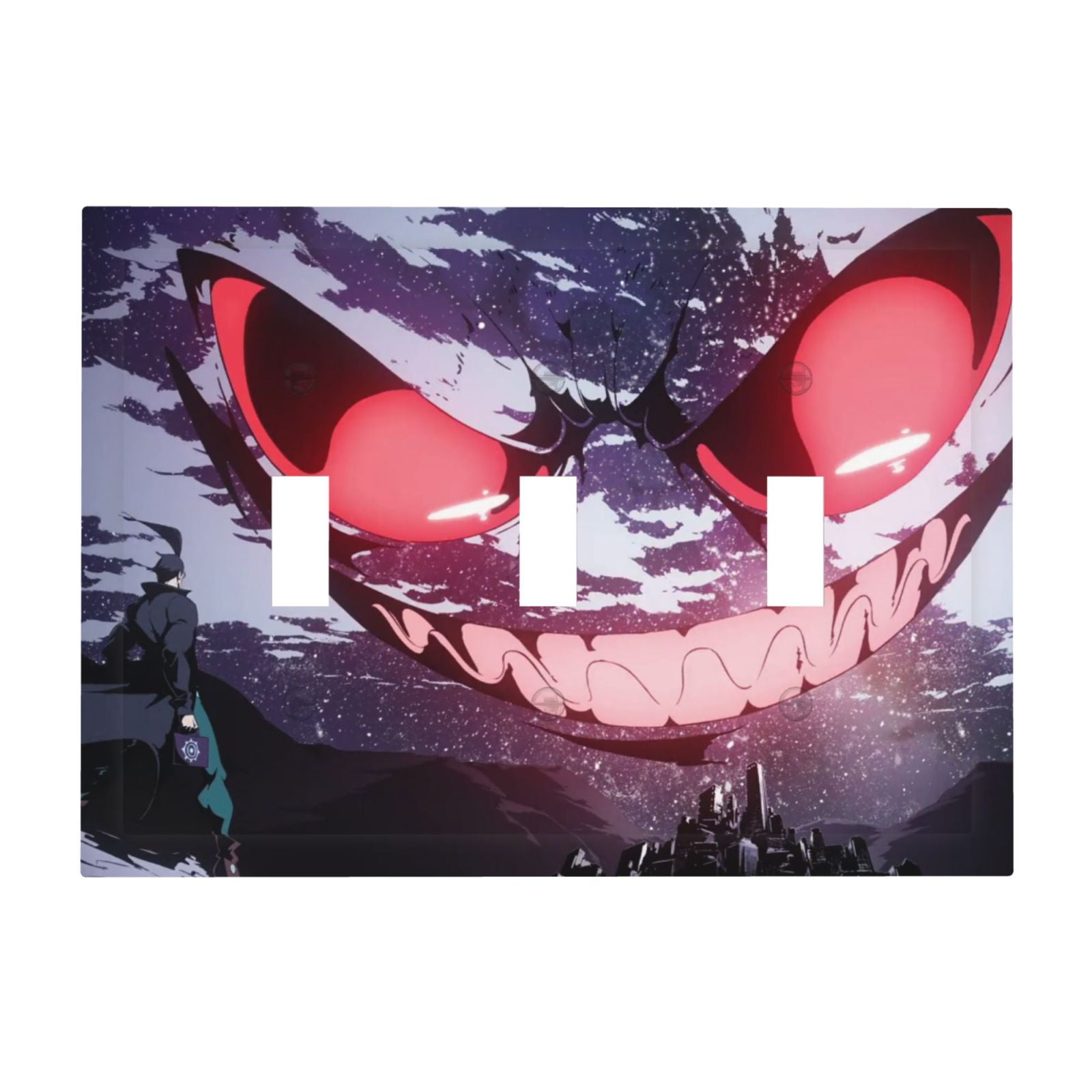 Invader Zim Eye Wall Plate Cover 3 Gang Toggle Decorative Light Switch ...