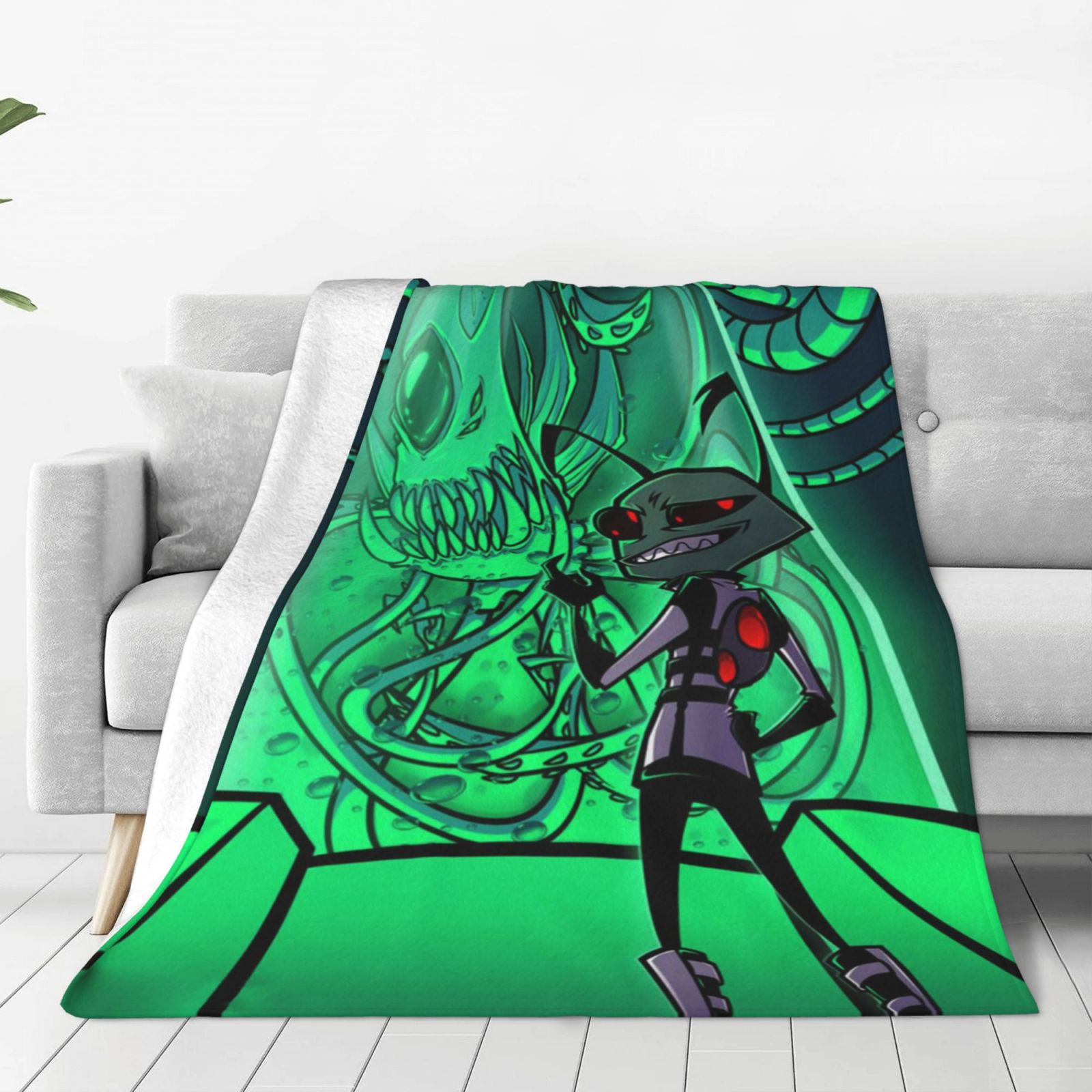 Invader Zim Fashion Funny Cartoon Anime Bedding Fleece Throw Blanket ...