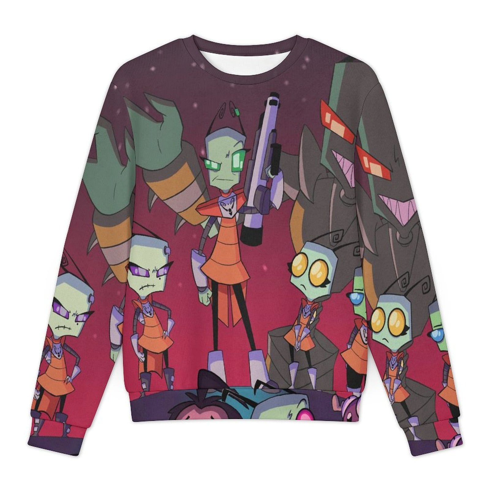 Invader Zim Fun Adult Sweater Loose Fitting Pullover Fashion 3D Printed ...