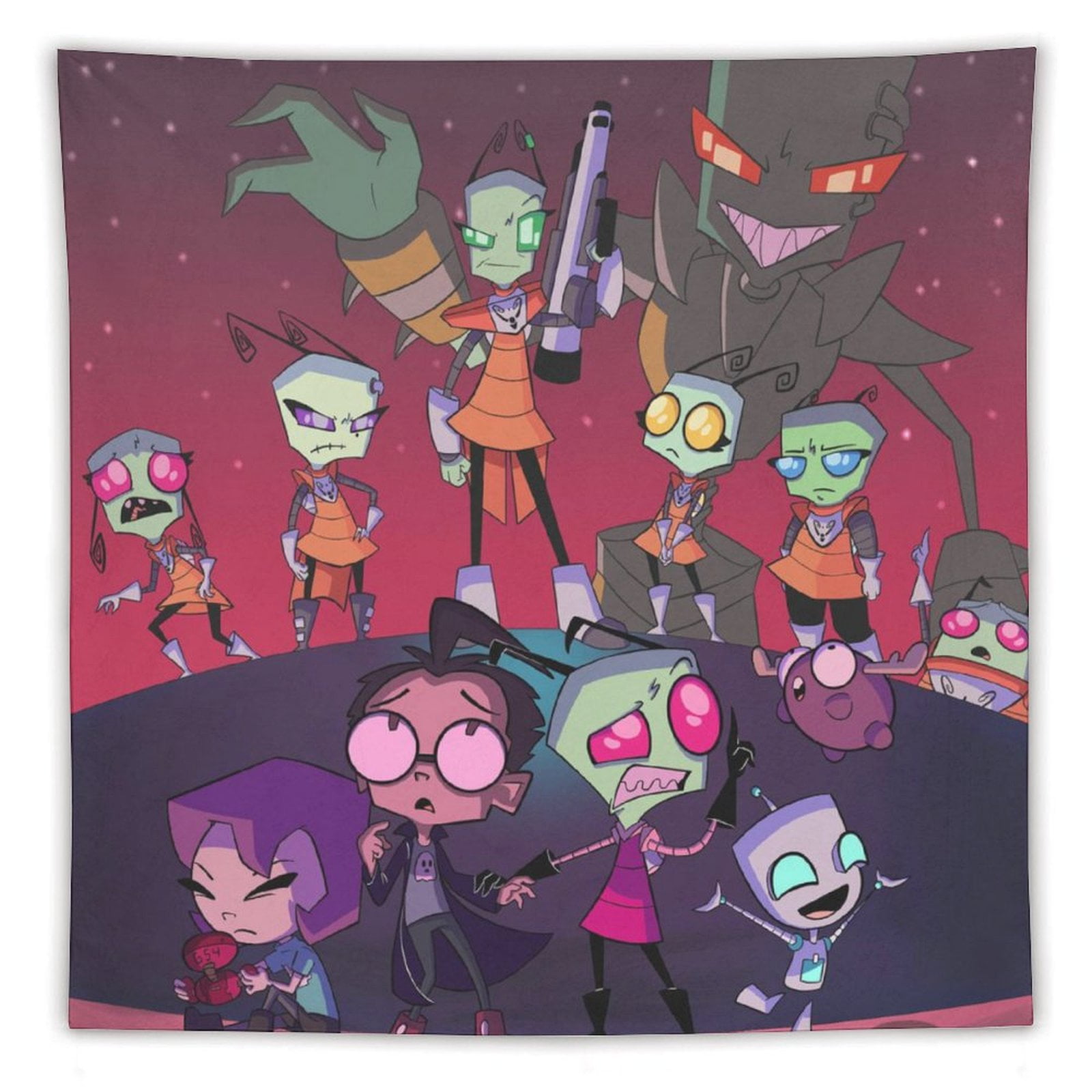 Invader Zim Fun Tapestry Luxury Wall Hanging Tapestries Decoration For ...