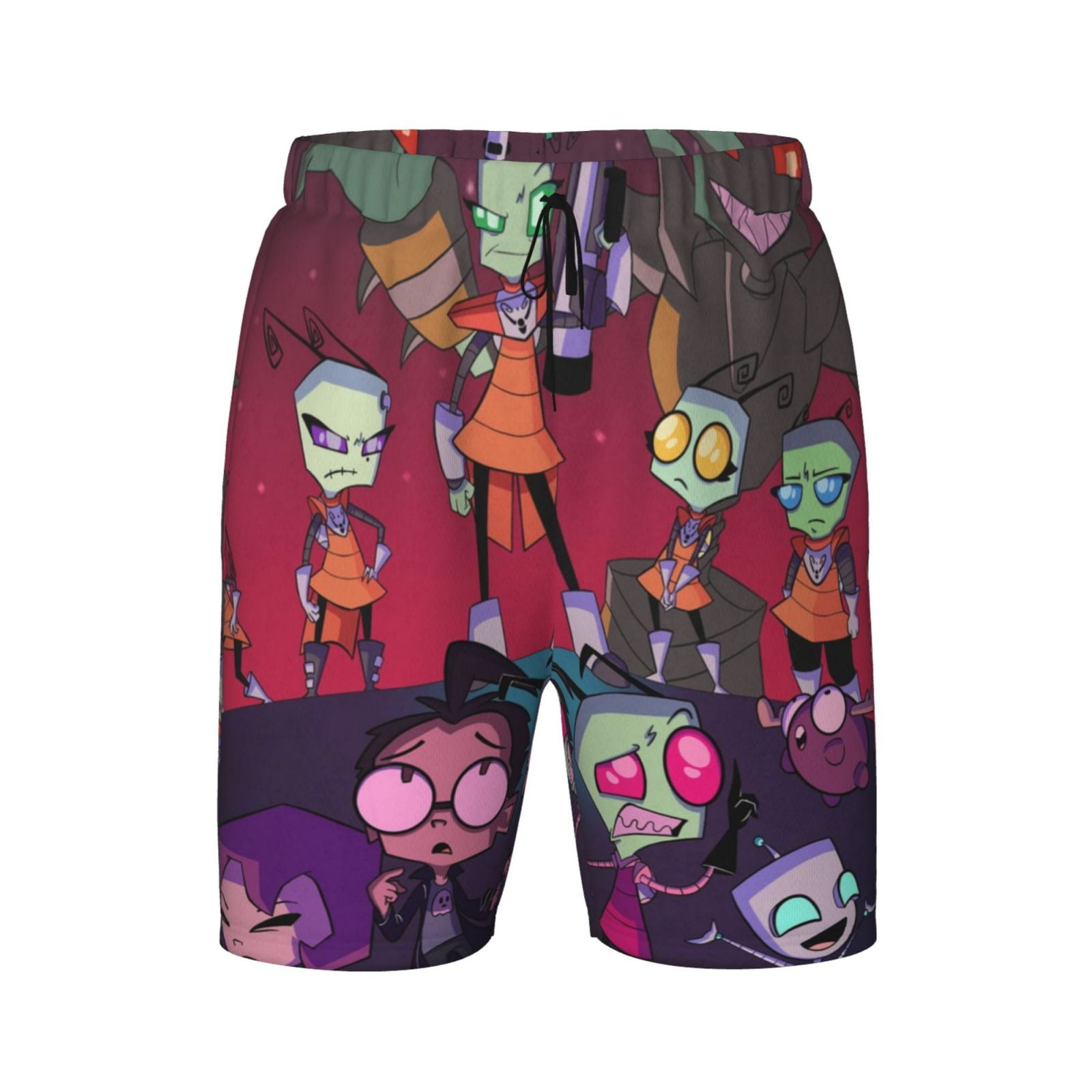 Invader Zim Fun Teen Swim Trunks Summer Beach Board Shorts Quick Dry ...
