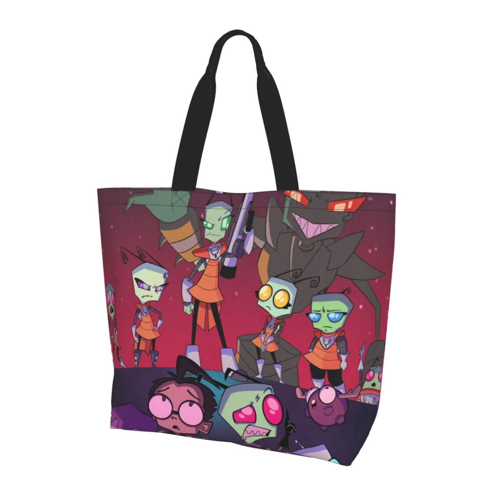 Invader Zim Fun Tote Bags Reusable Women Shoulder Bag Grocery Bag ...