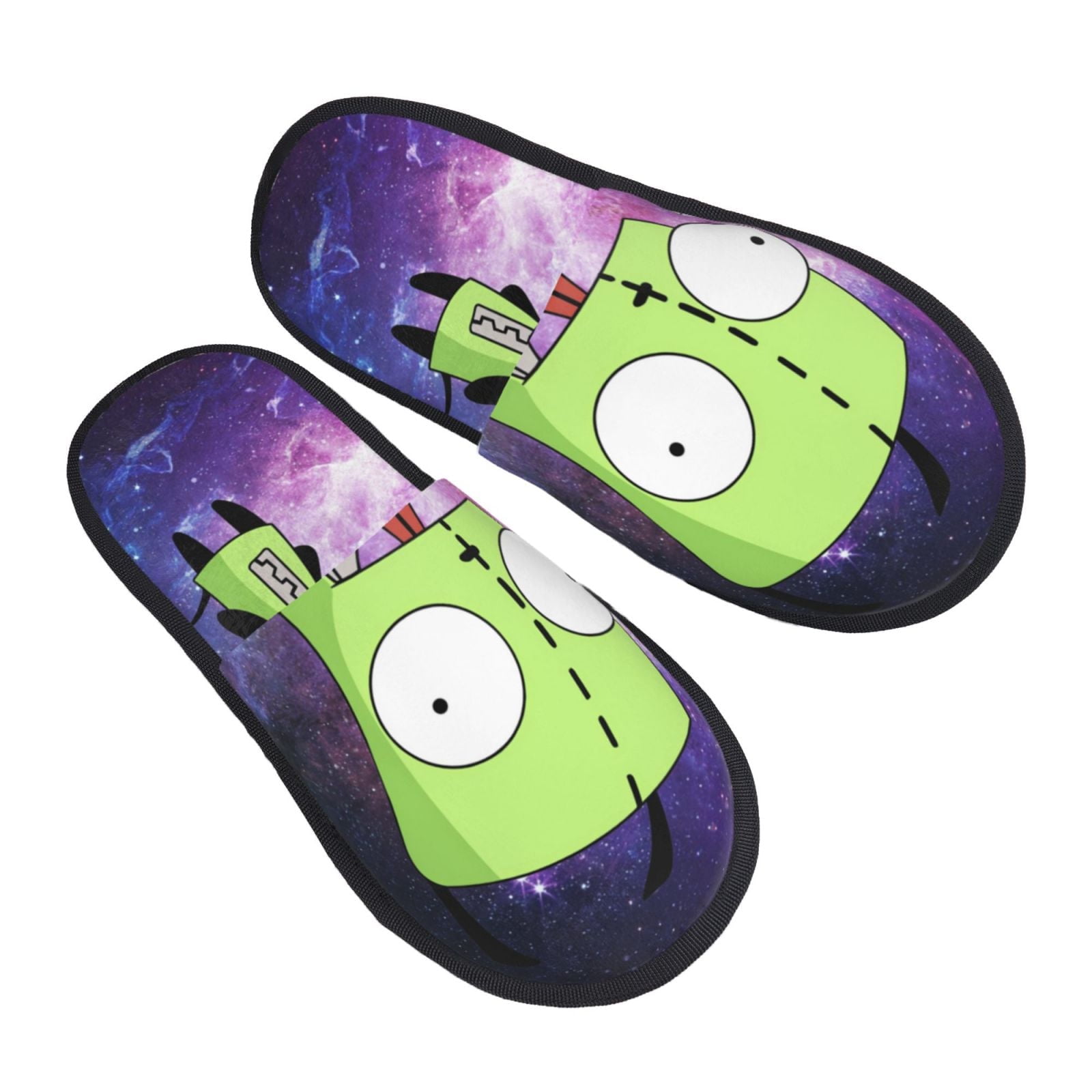 Invader Zim Furry Slippers For Men Women Fuzzy House Slippers Winter ...