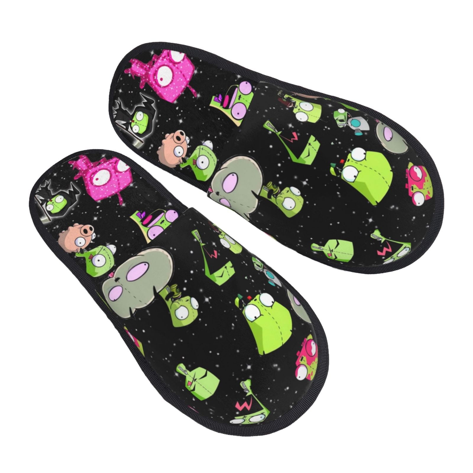 Invader Zim Furry Slippers For Men Women Fuzzy House Slippers Winter ...