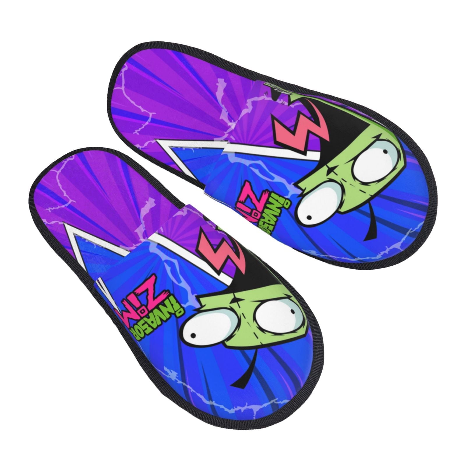 Invader Zim Furry Slippers For Men Women Fuzzy House Slippers Winter ...