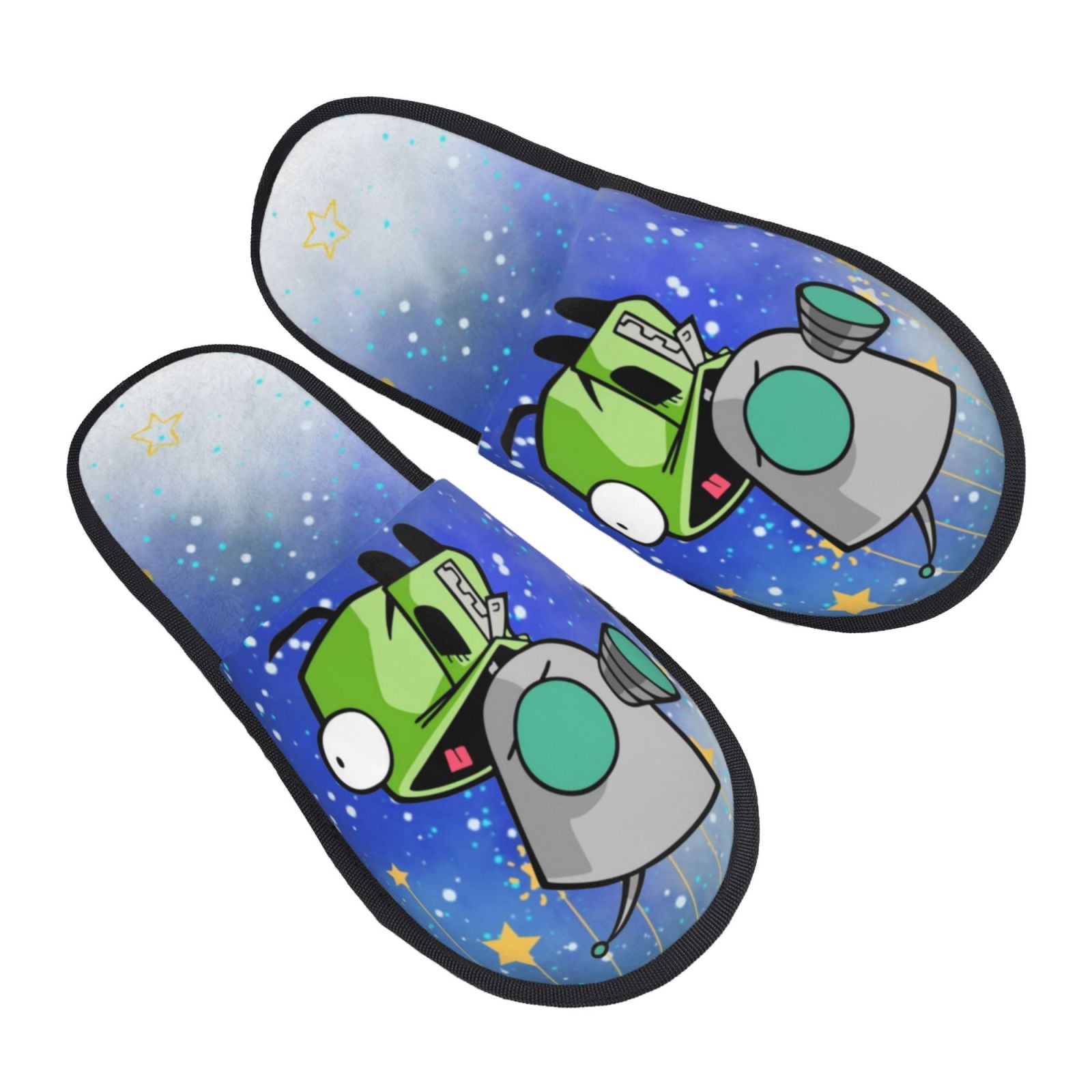 Invader Zim Furry Slippers For Men Women Fuzzy House Slippers Winter ...