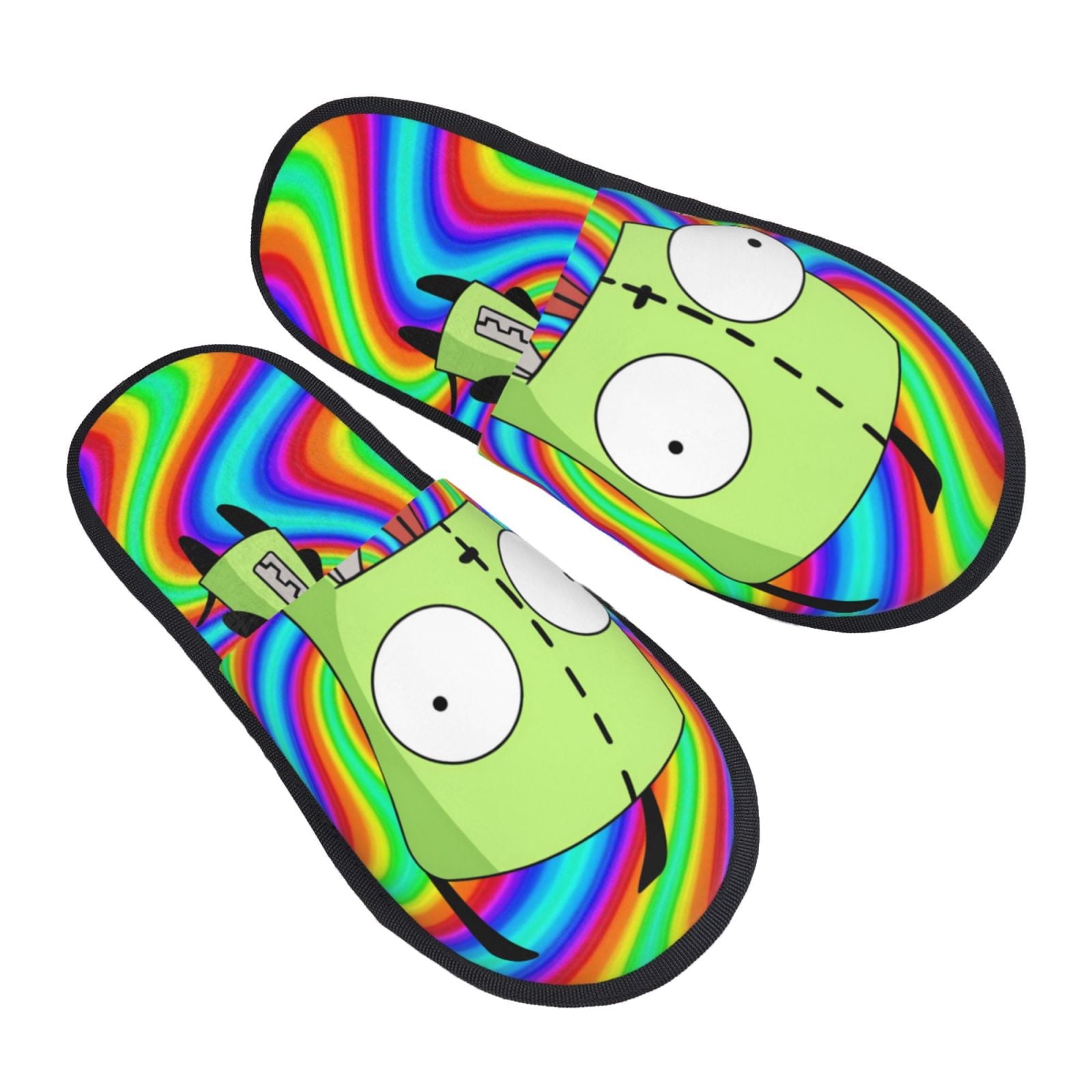 Invader Zim Furry Slippers For Men Women Fuzzy House Slippers Winter ...