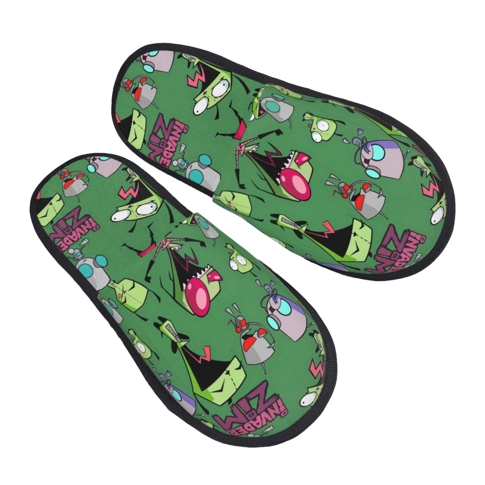 Invader Zim Furry Slippers For Men Women Fuzzy House Slippers Winter ...