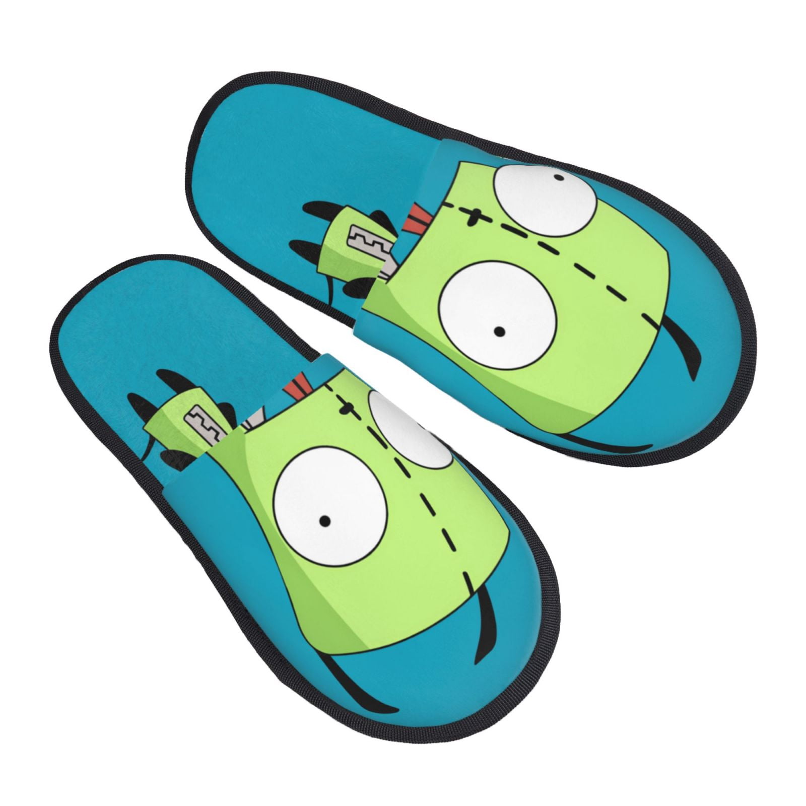Invader Zim Furry Slippers For Men Women Fuzzy House Slippers Winter ...