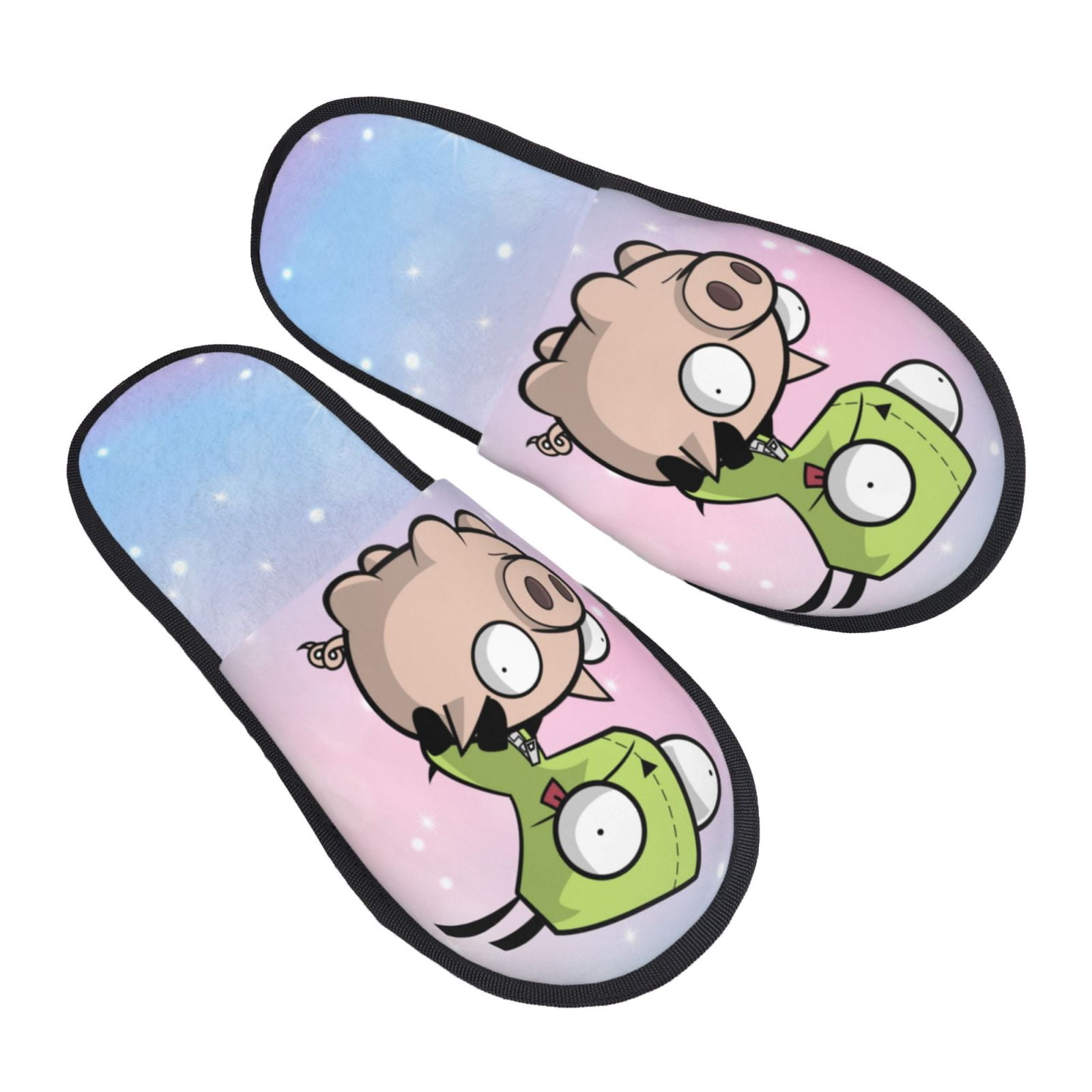 Invader Zim Furry Slippers For Men Women Fuzzy House Slippers Winter ...