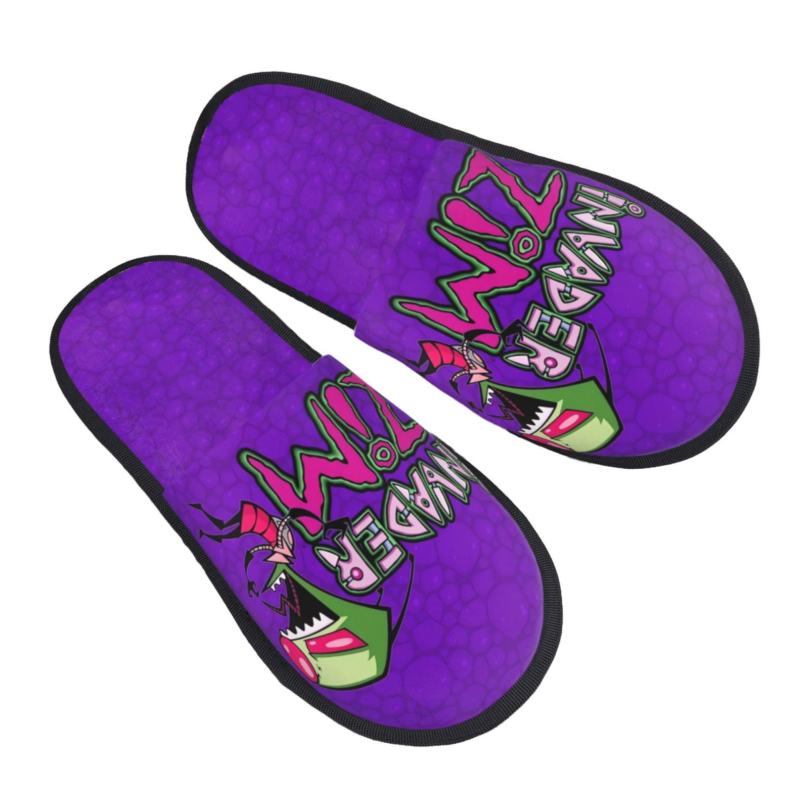 Invader Zim Furry Slippers For Men Women Fuzzy House Slippers Winter ...