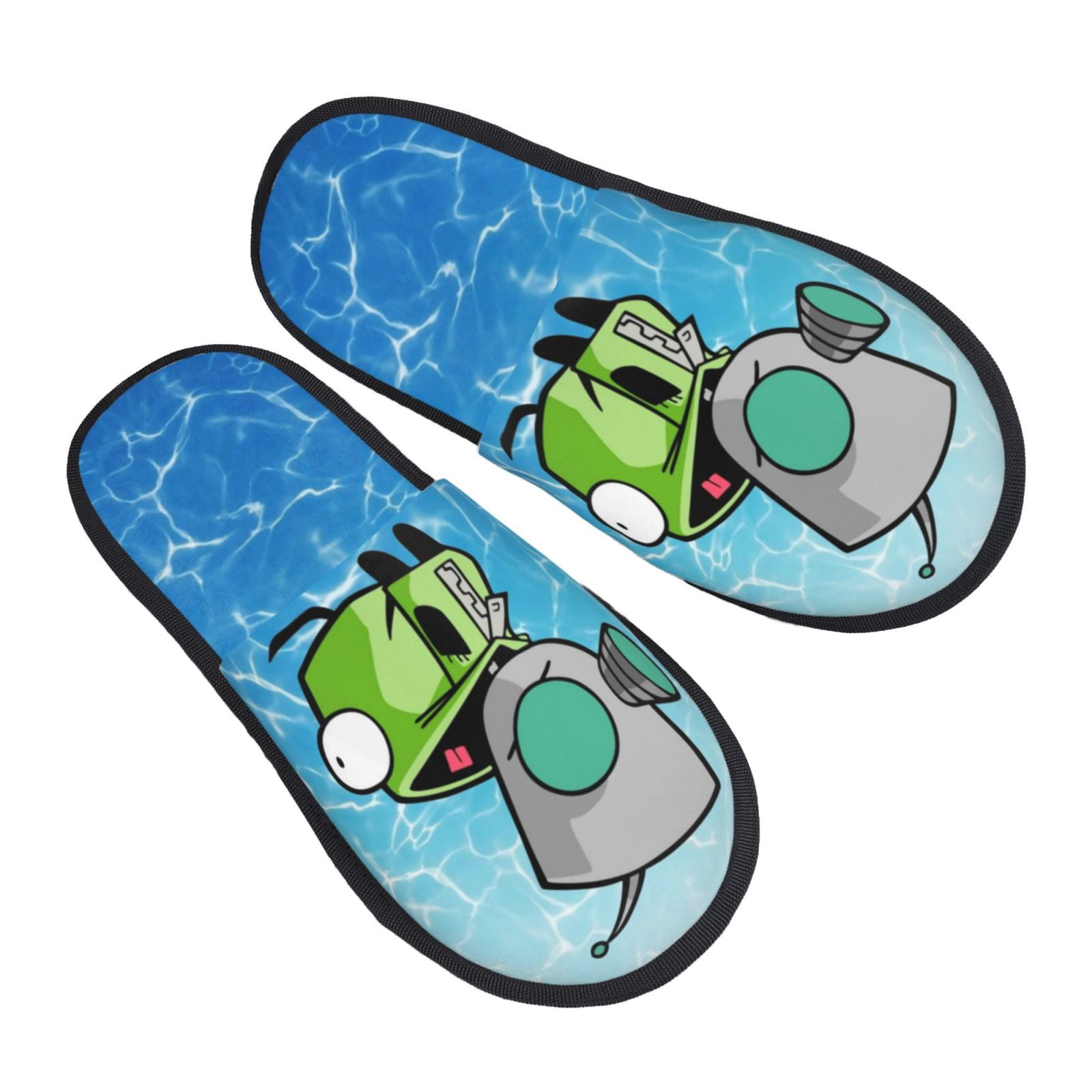 Invader Zim Furry Slippers For Men Women Fuzzy House Slippers Winter ...