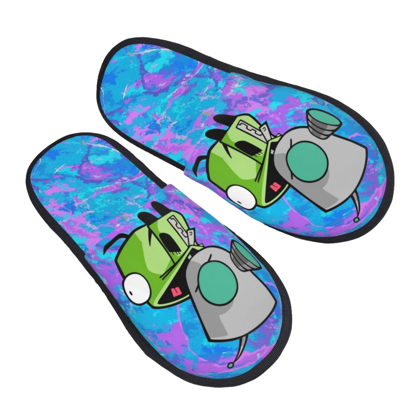 Invader Zim Furry Slippers For Men Women Fuzzy House Slippers Winter ...