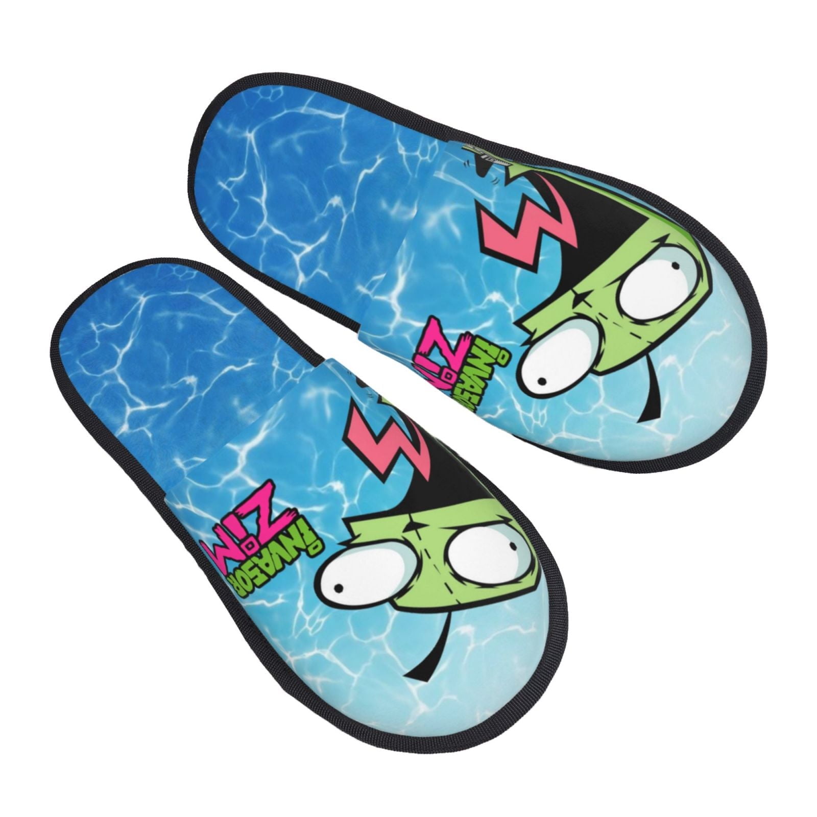 Invader Zim Furry Slippers For Men Women Fuzzy House Slippers Winter ...