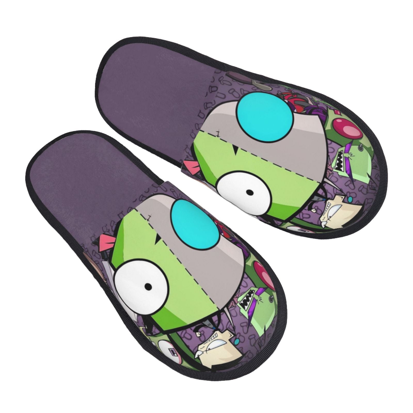 Invader Zim Furry Slippers For Men Women Fuzzy House Slippers Winter ...