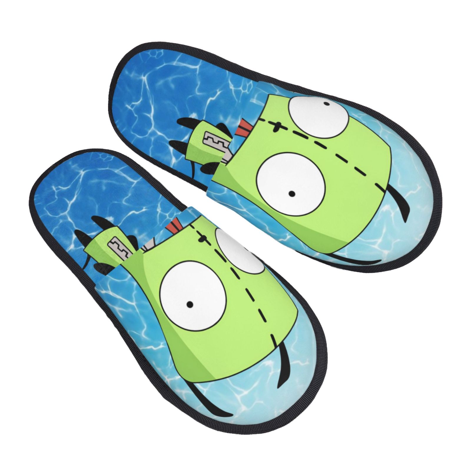 Invader Zim Furry Slippers For Men Women Fuzzy House Slippers Winter ...