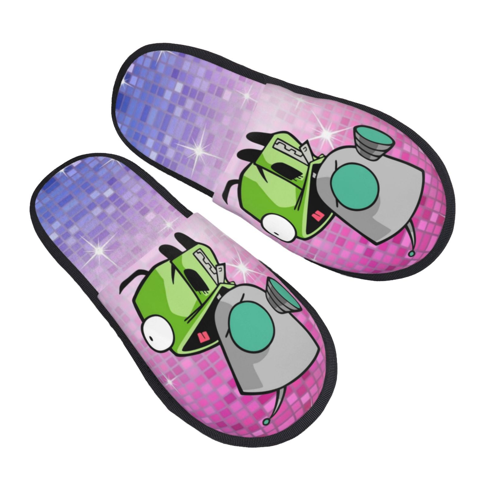 Invader Zim Furry Slippers For Men Women Fuzzy House Slippers Winter ...