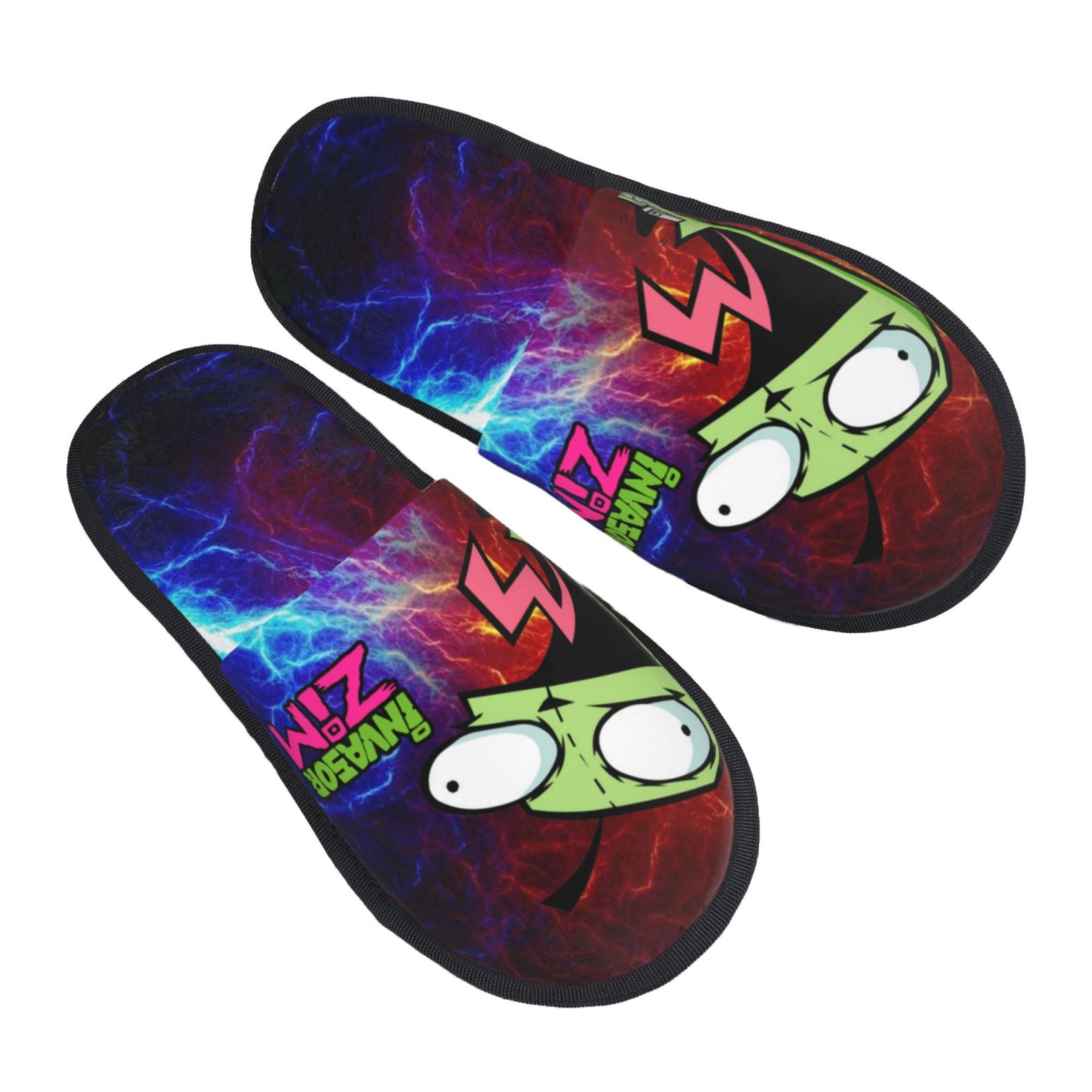 Invader Zim Furry Slippers For Men Women Fuzzy House Slippers Winter ...