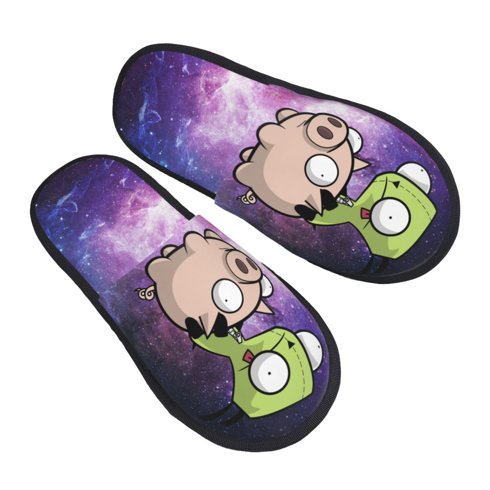 Invader Zim Furry Slippers For Men Women Fuzzy House Slippers Winter ...