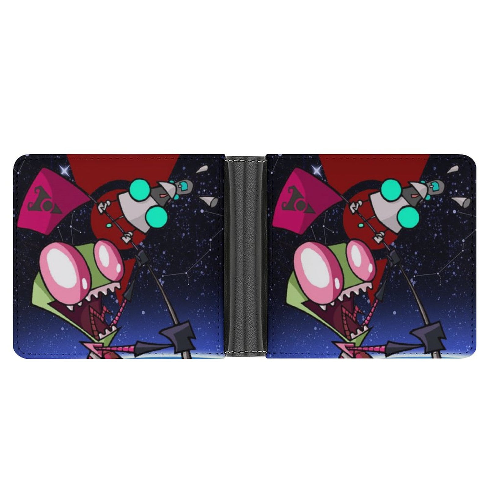 Invader Zim Galaxy PU Leather Bifold Wallet Money Organizers Gift With ...