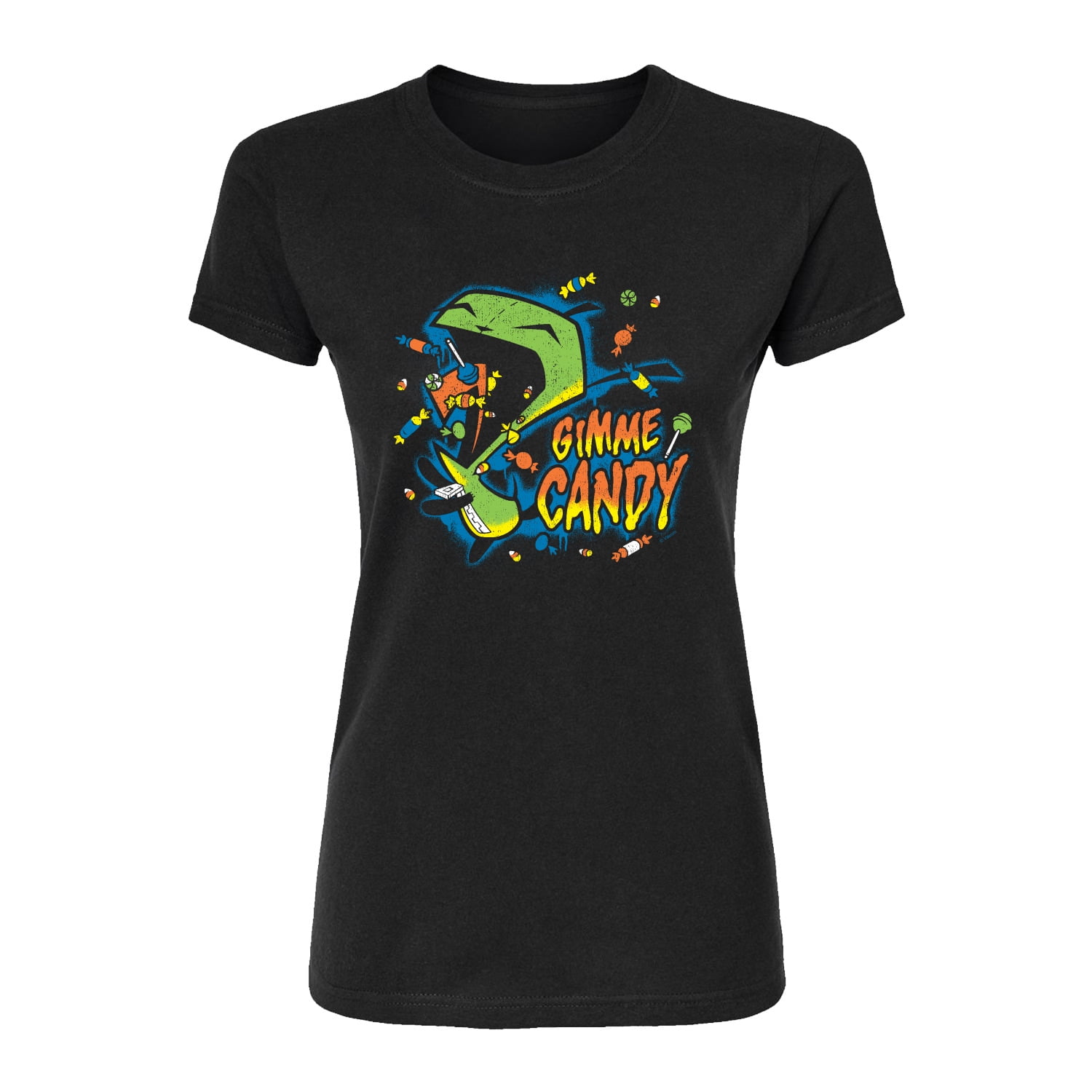 Invader Zim - Gimme Candy Gir - Juniors Fitted Short Sleeve Graphic T ...