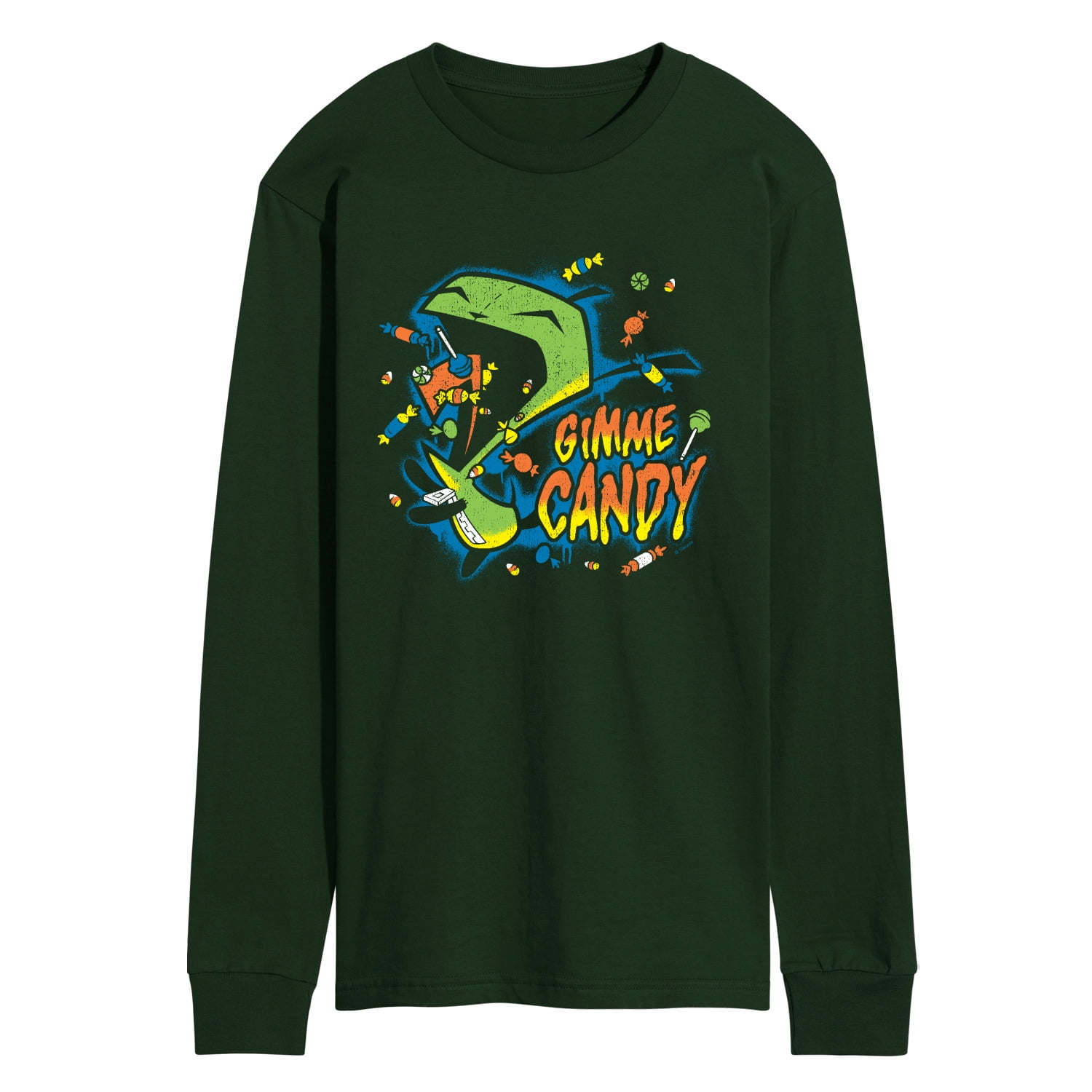 Invader Zim - Gimme Candy Gir - Men's Long Sleeve Graphic T-Shirt ...