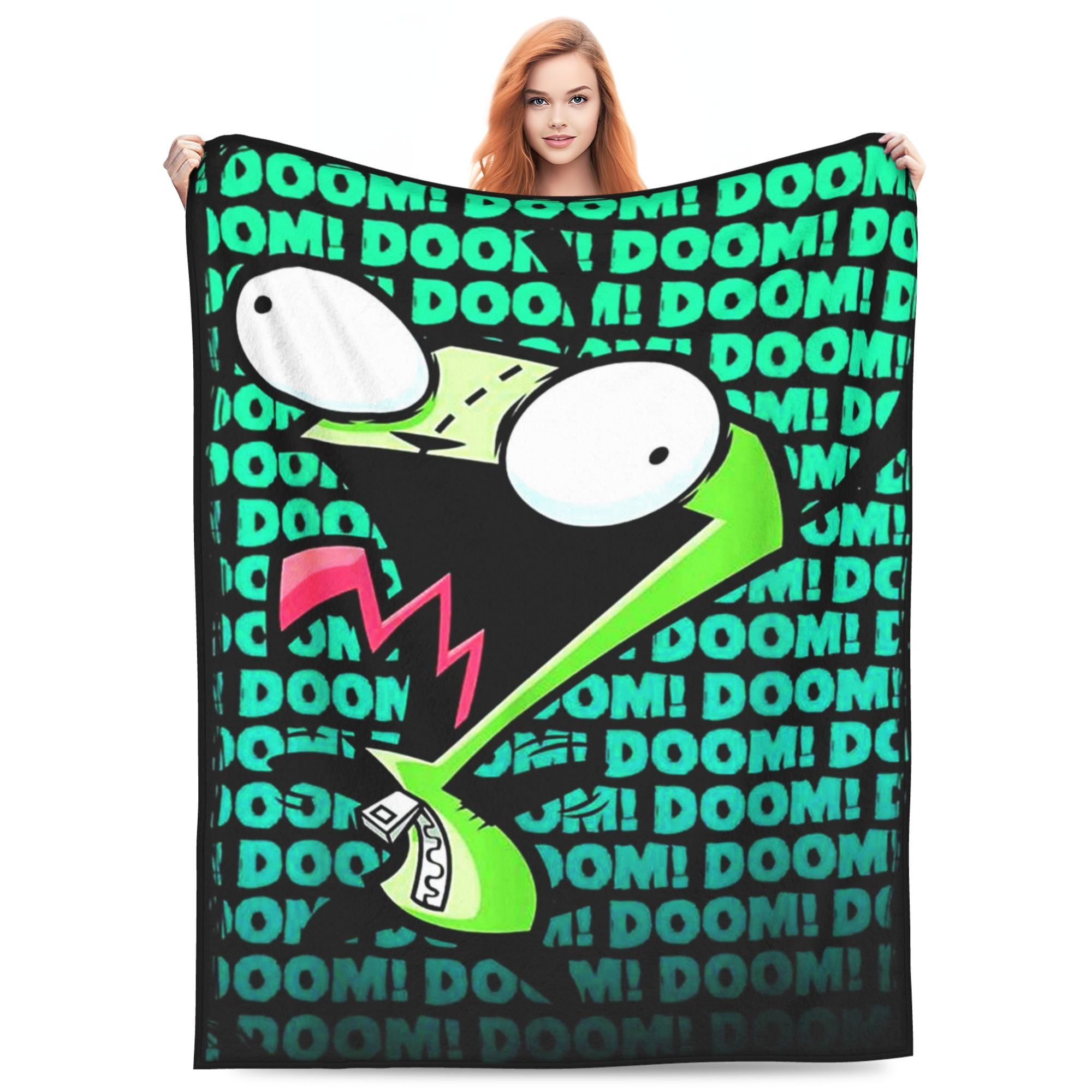 Invader Zim Gir 3D Printing Blanket, Lightweight Throw Blankets Flannel ...
