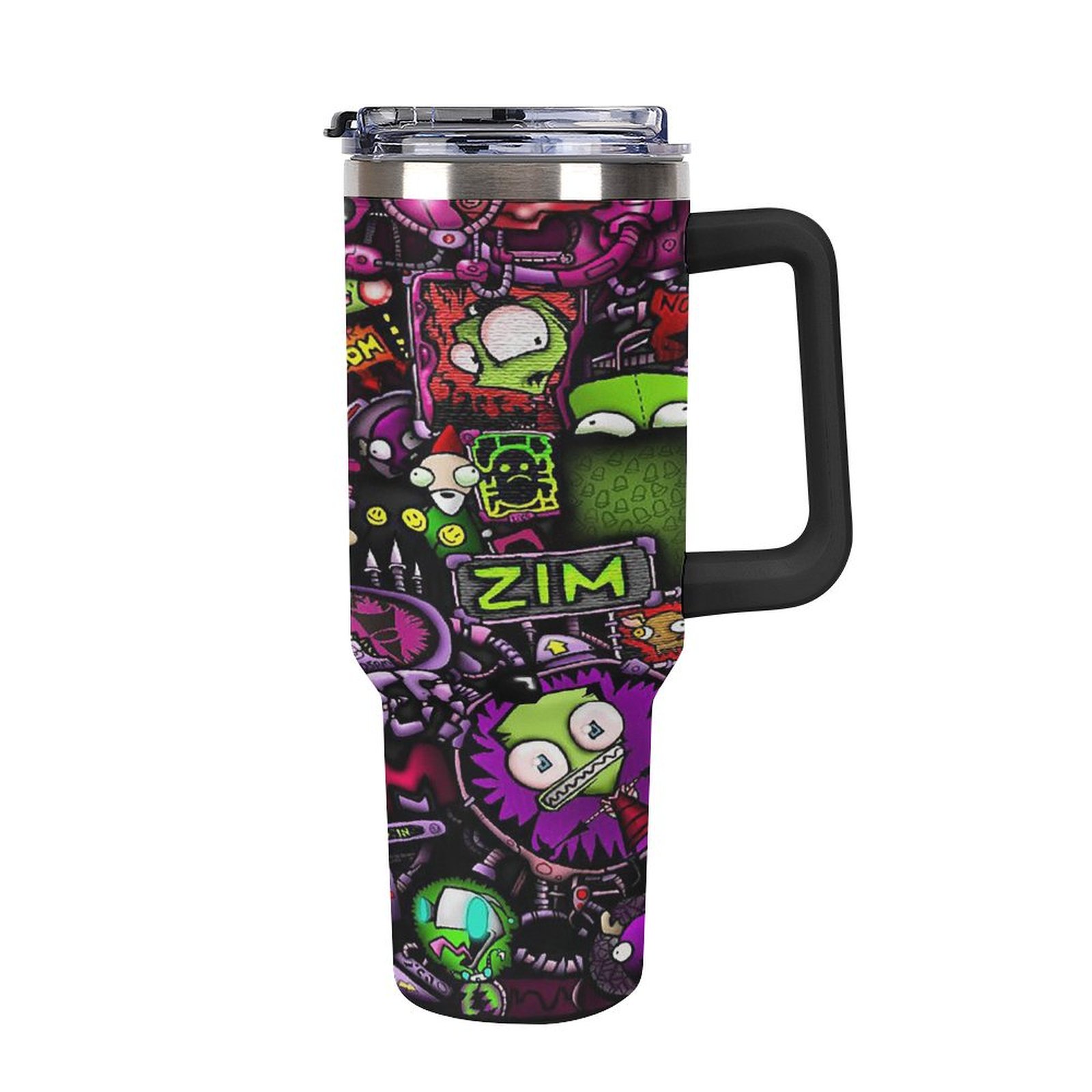 Invader Zim Gir 40oz Large Capacity Car Cup Tumbler with Handle And ...