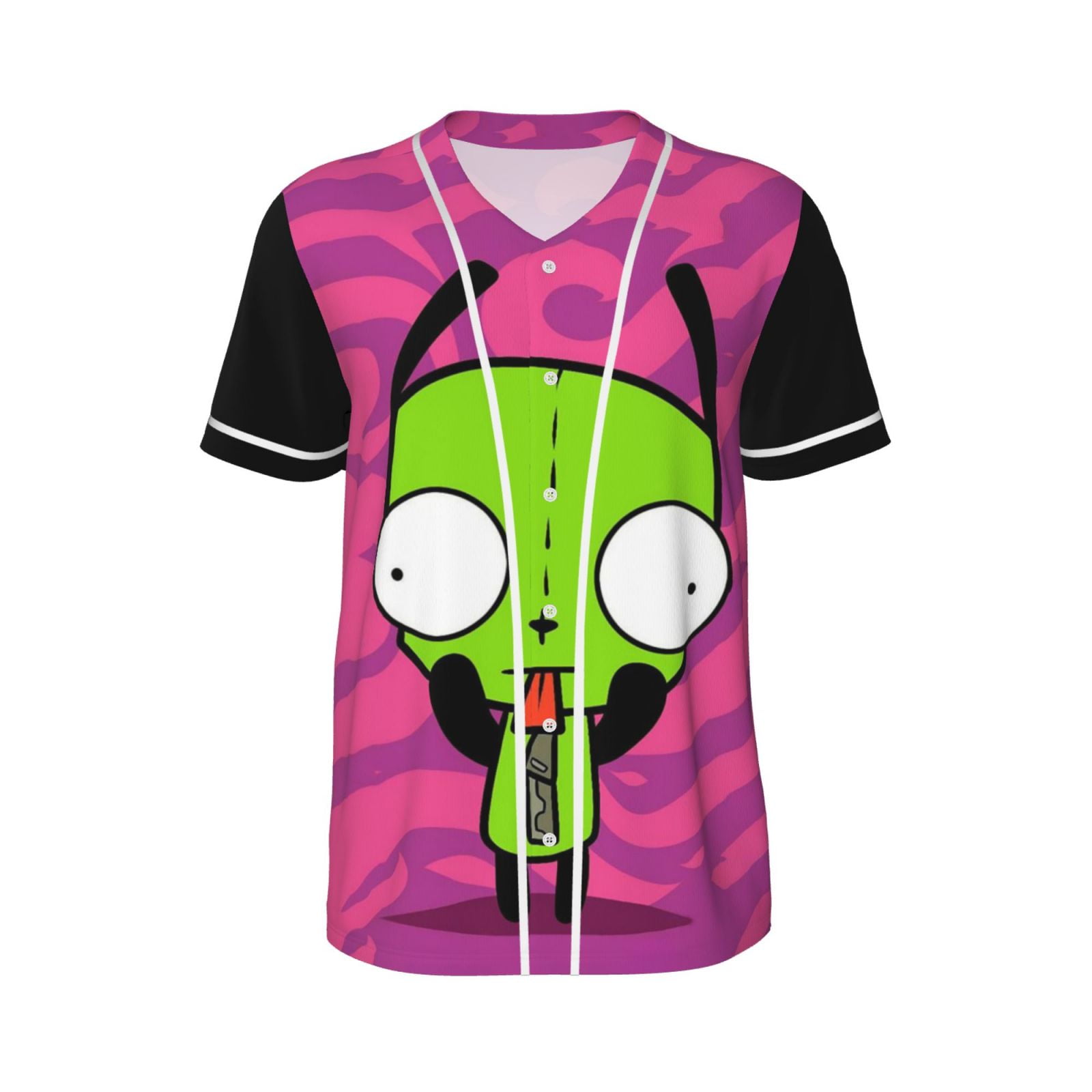 Invader Zim Gir Baseball Jersey Shirts Spring Summer Men Button Shirt ...