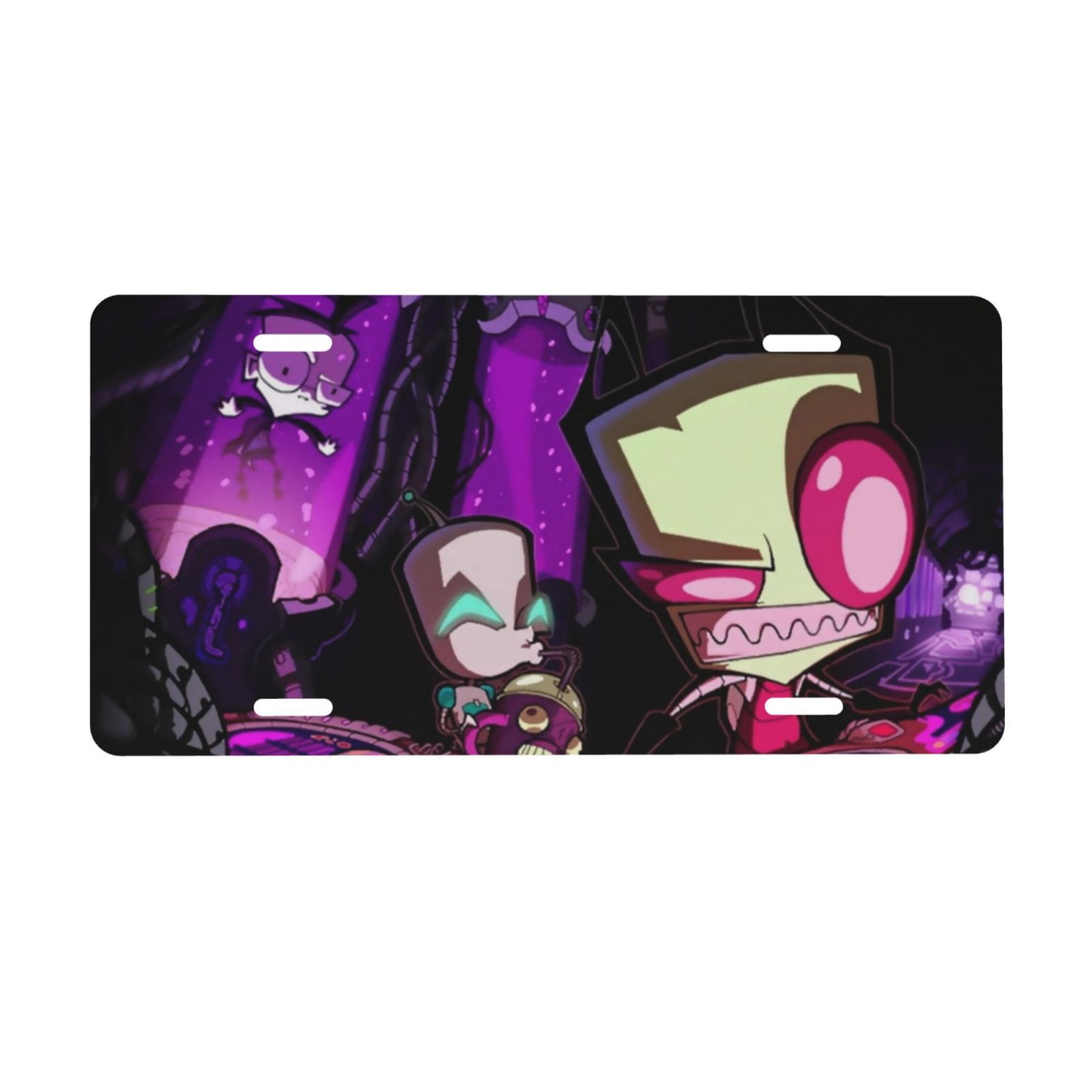 Invader Zim Gir Cartoon License Plate Cover Aluminum Novelty Vanity Tag ...