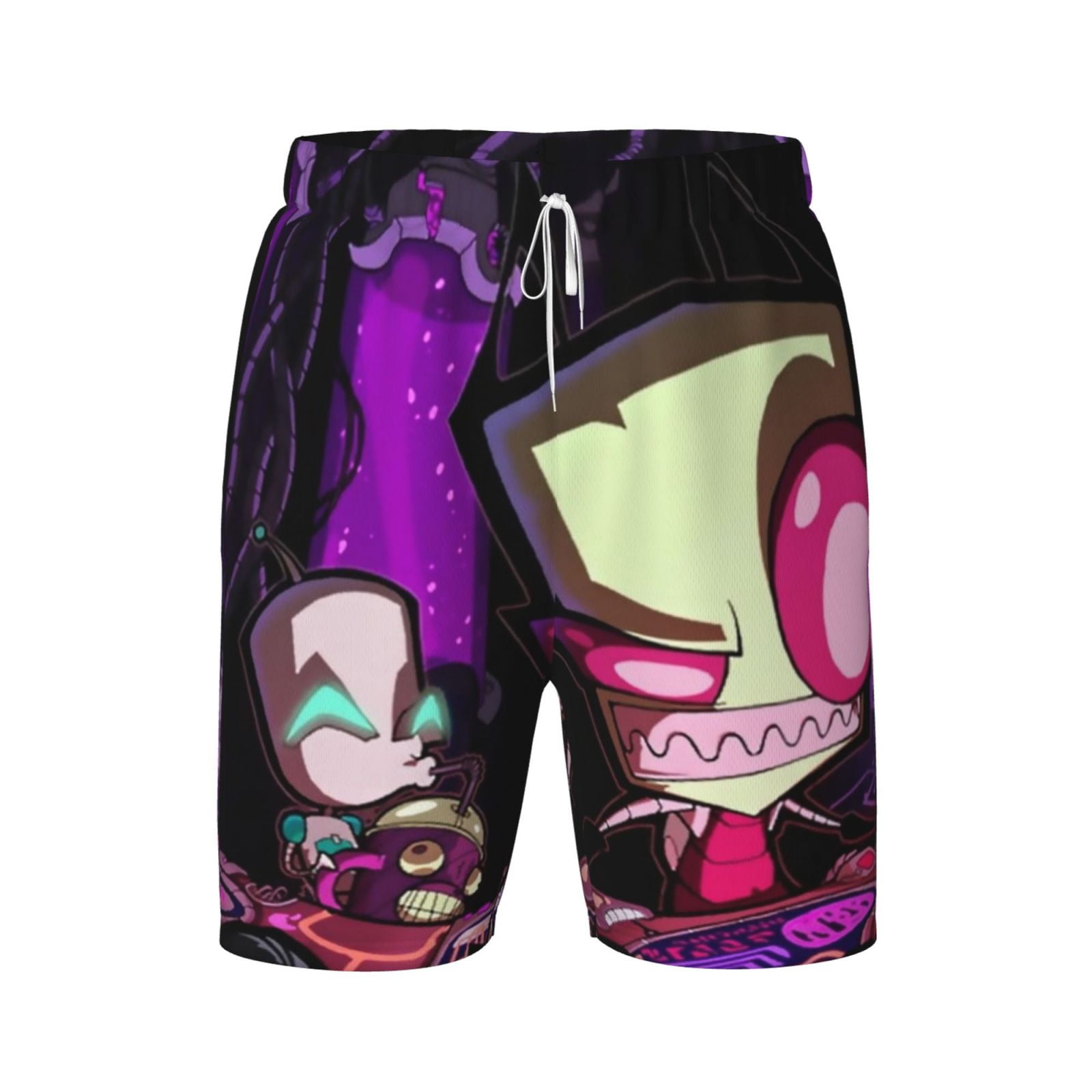 Invader Zim Gir Cartoon Teen Swim Trunks Summer Beach Board Shorts ...