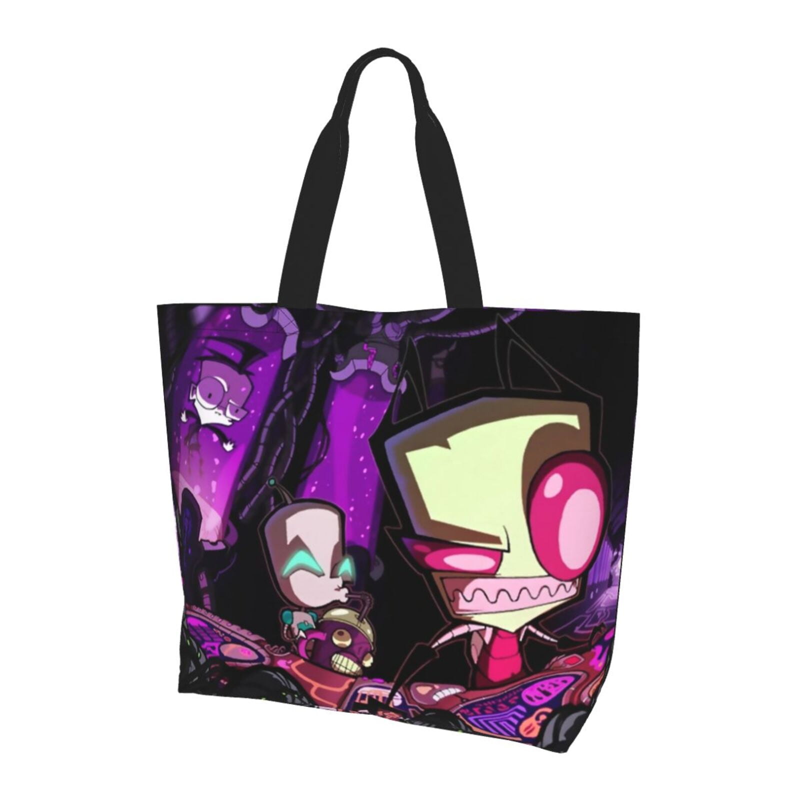 Invader Zim Gir Cartoon Tote Bags Reusable Women Shoulder Bag Grocery ...