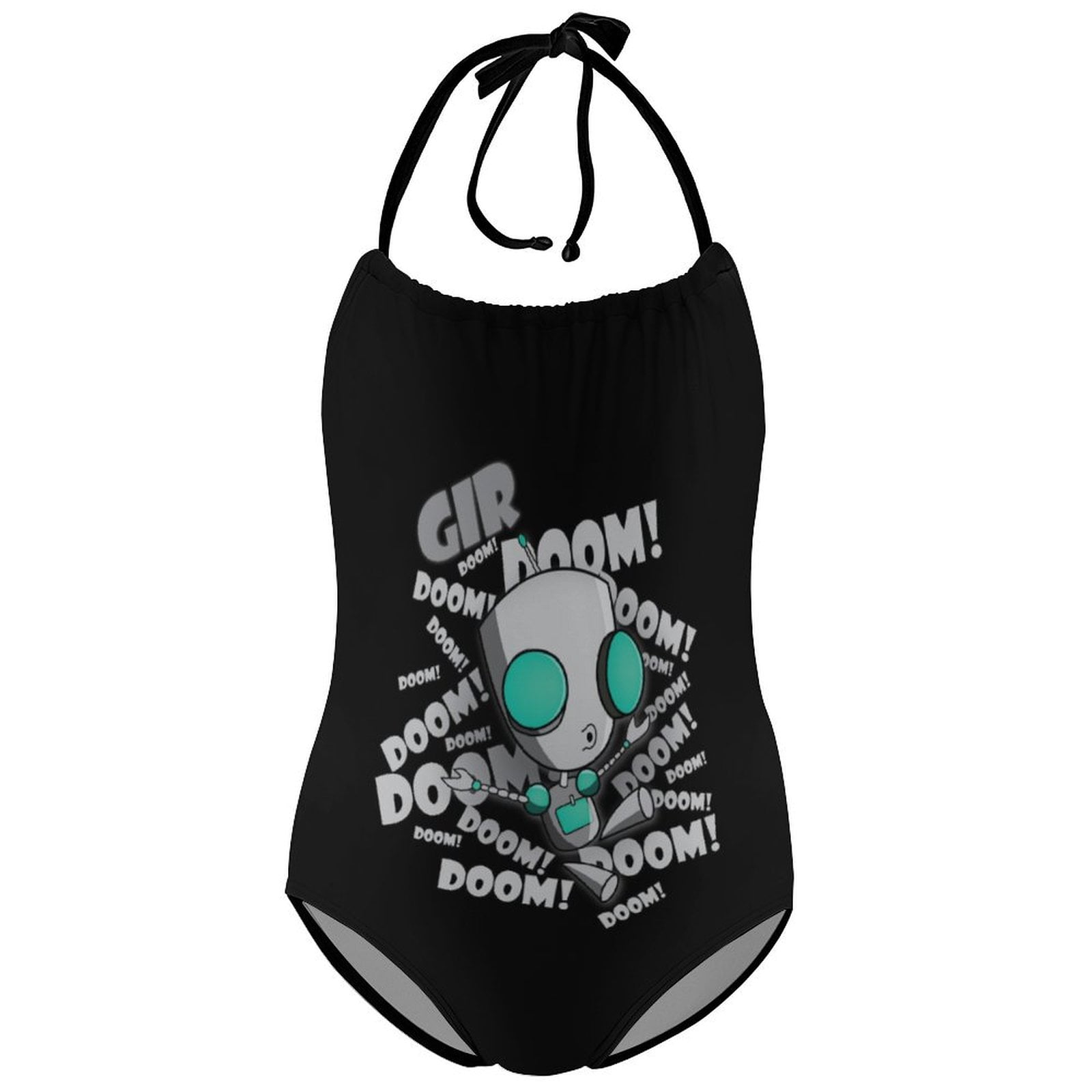 Invader Zim Gir Children's One-piece Swimwear Halterneck Swimsuit ...