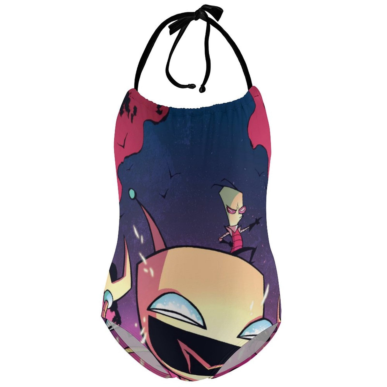 Invader Zim Gir Children's One-piece Swimwear Halterneck Swimsuit ...